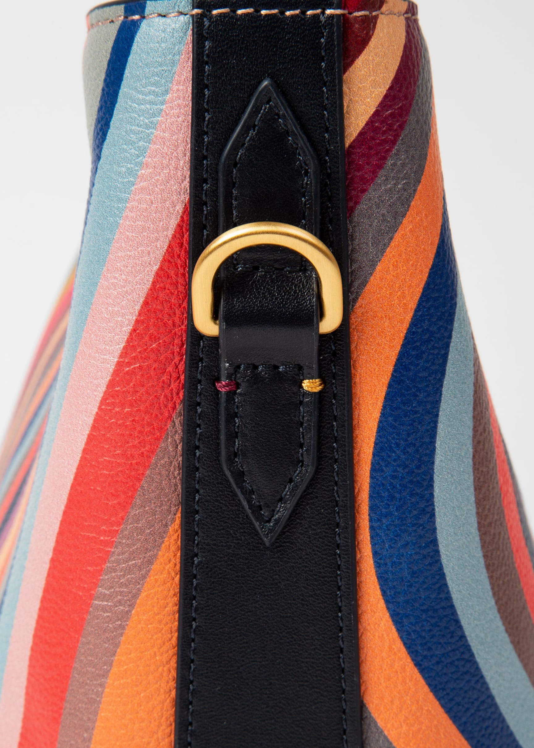 Women's Swirl Print Leather Tote Bag