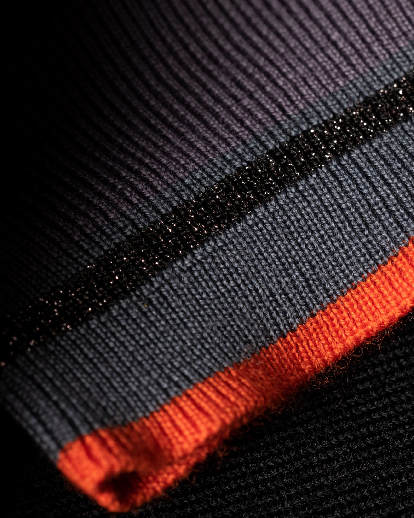 Women's Black Wool Blend Contrast Cuff Cardigan