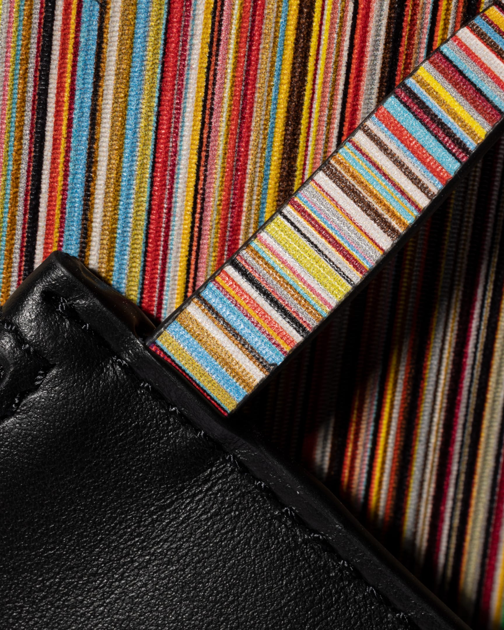 Women's Leather 'Signature Stripe' Bucket Bag