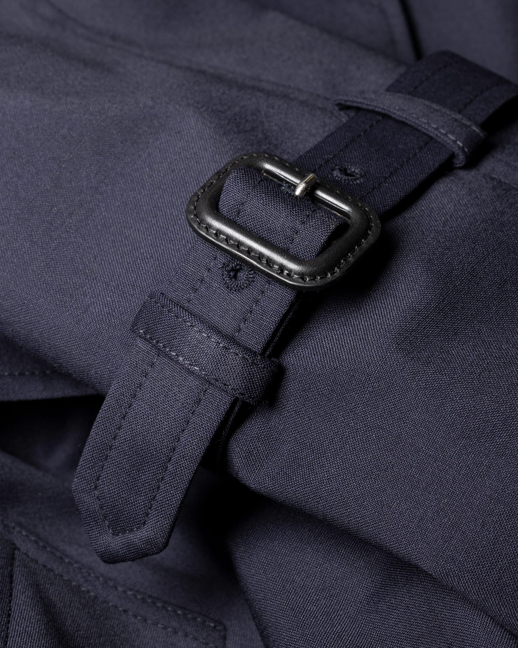 Women's Navy Storm System Wool Mac With Detachable Liner