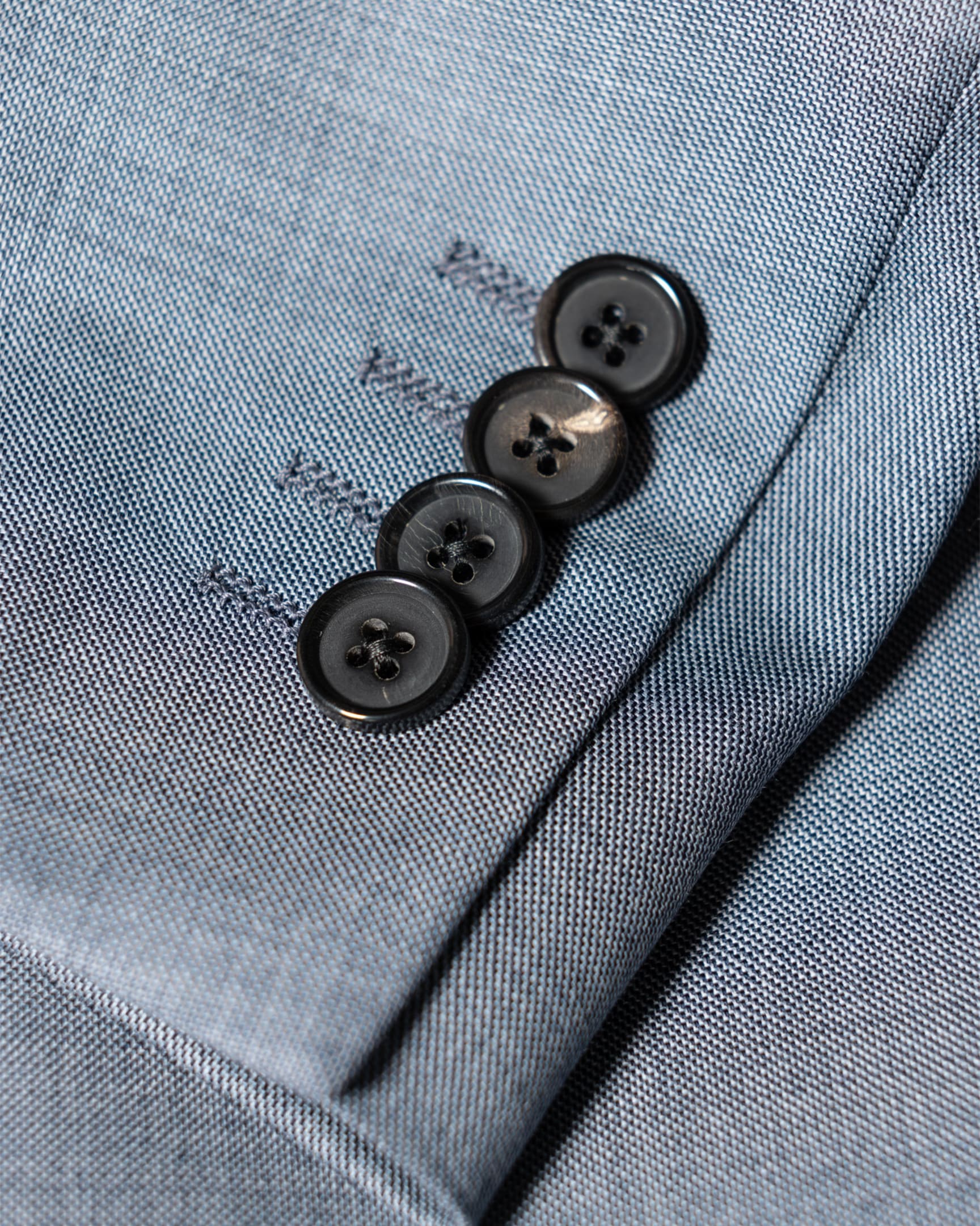 The Soho - Tailored-Fit Grey Blue Wool Sharkskin Suit