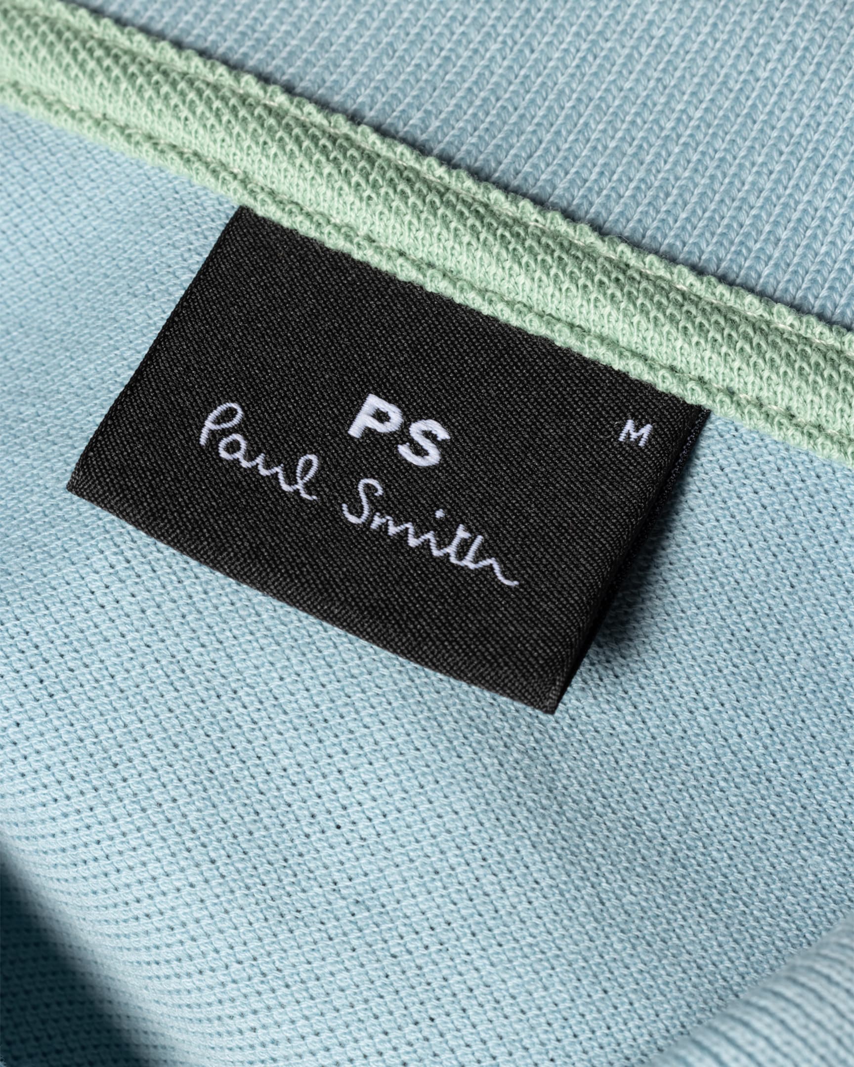 Men's Sky Blue Organic Cotton Zebra Polo Shirt