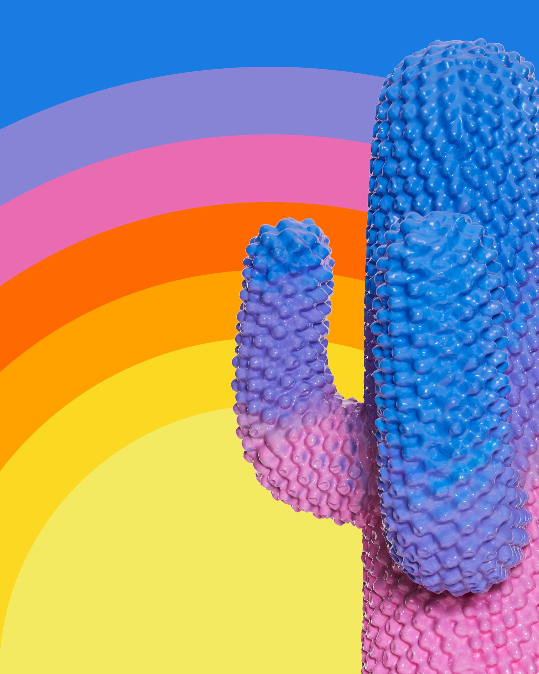 Gufram x Paul Smith - 'Sunrise Cactus' Coat Stand