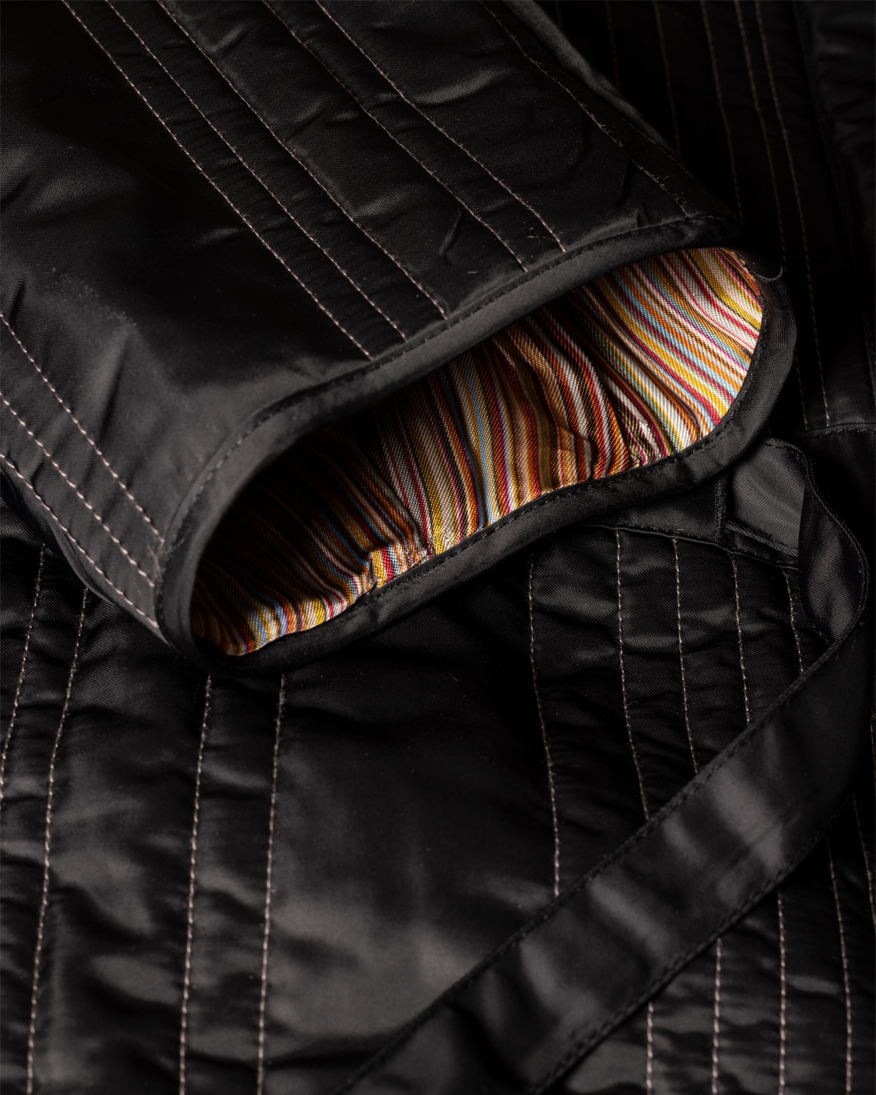 Women's Midnight Blue 'Shadow Stripe' Quilted Jacket
