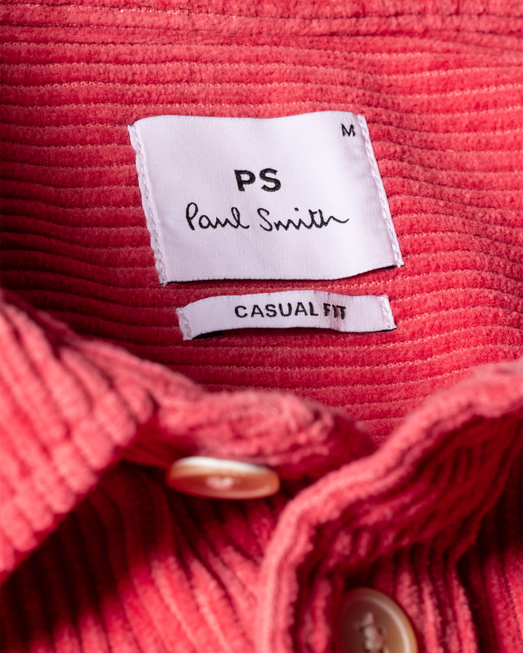 Men's Pink Organic Cotton Corduroy Overshirt