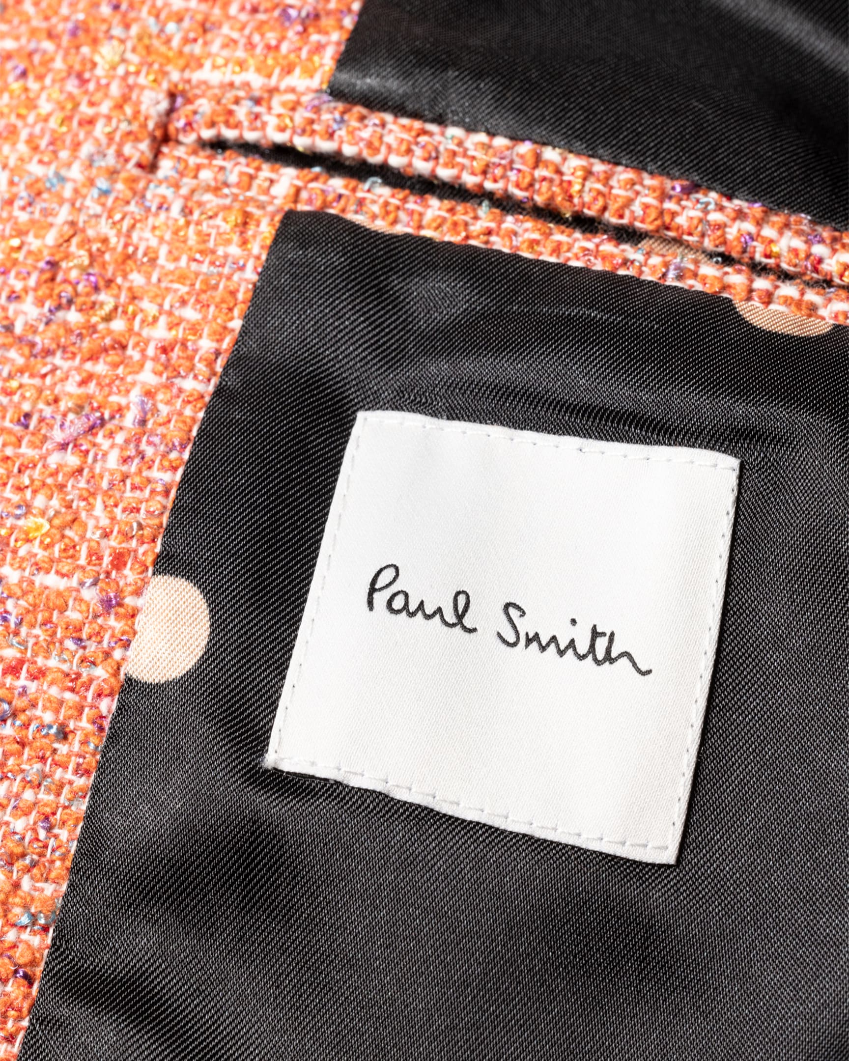 Women's Orange Tweed Cocoon Jacket