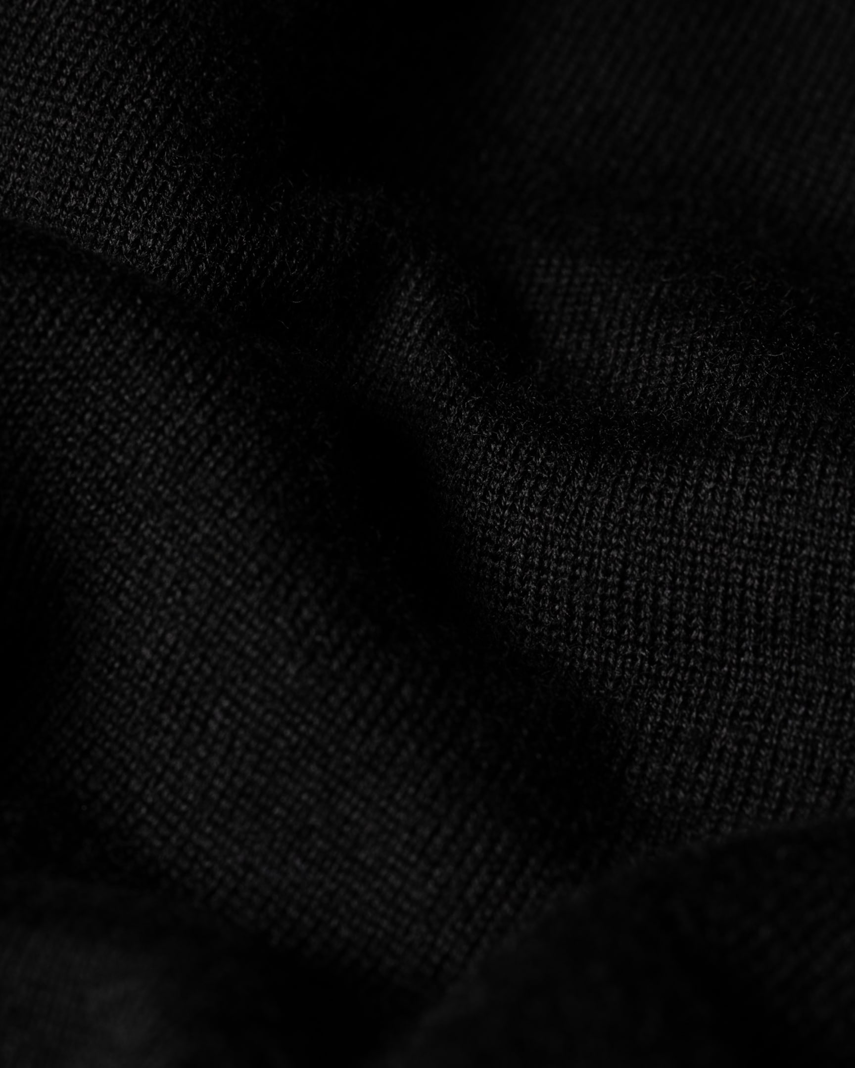 Men's Black Merino Wool Sweater