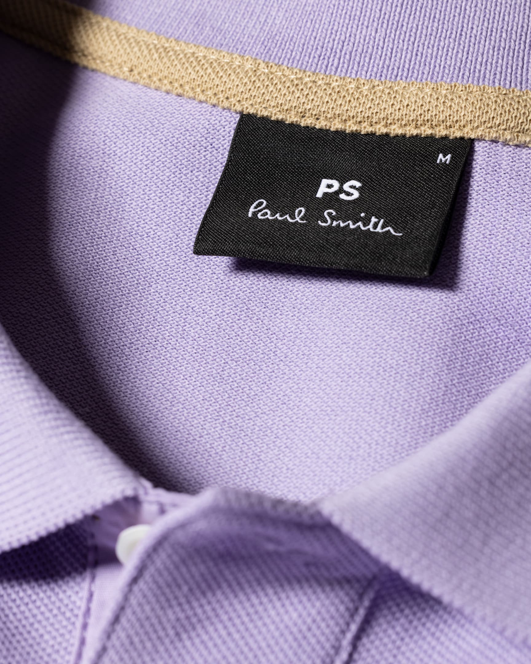 Men's Lilac Organic Cotton Zebra Polo Shirt