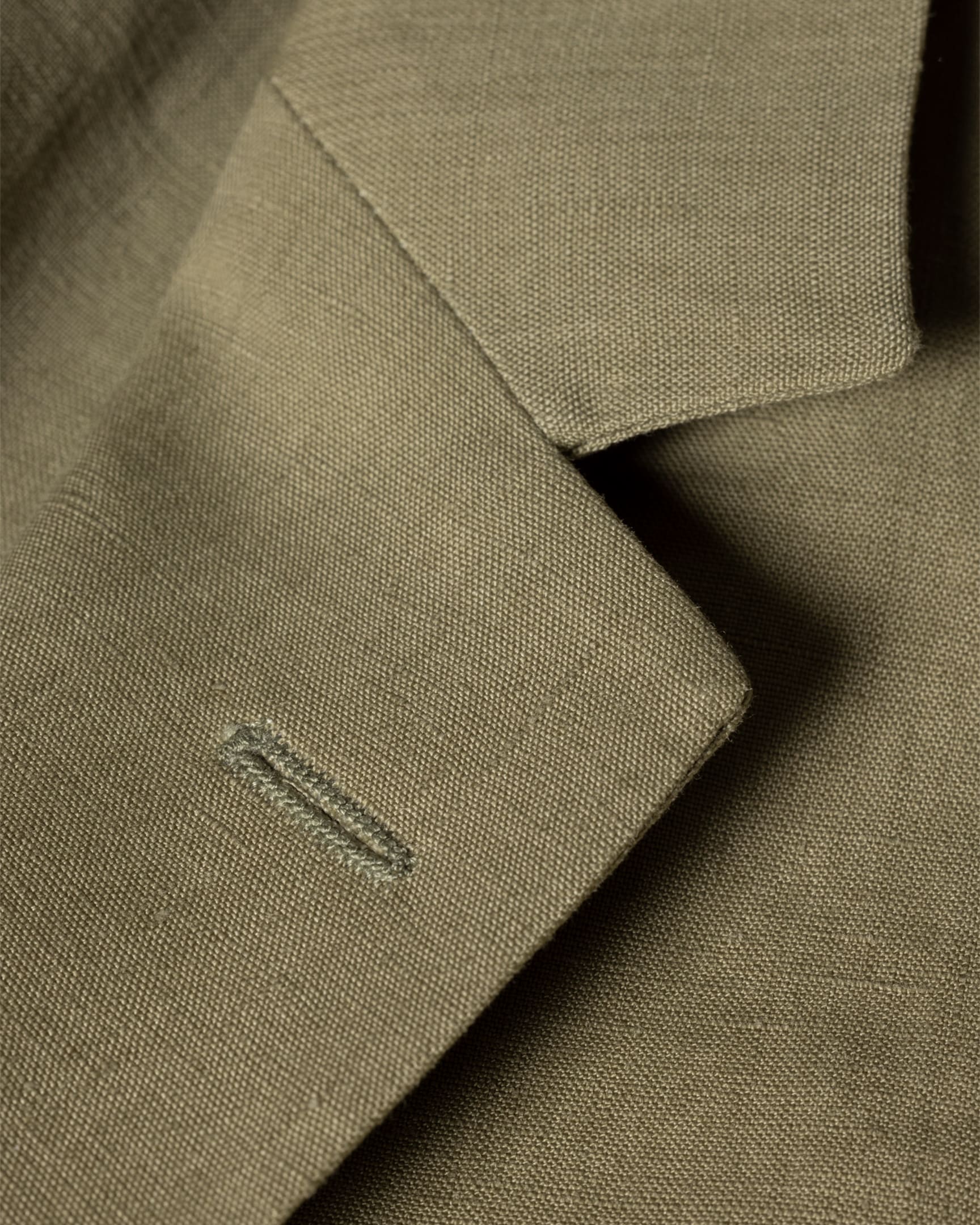 Men's Pale Khaki Linen Patch-Pocket Blazer