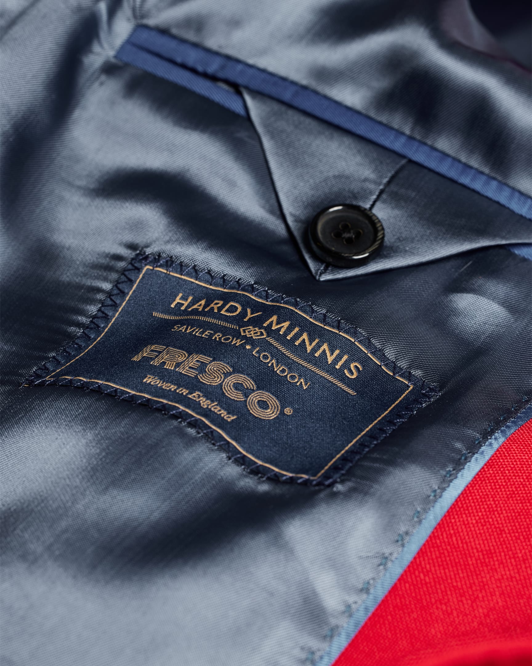 Men's Red Fresco Wool Buggy-Lined Blazer