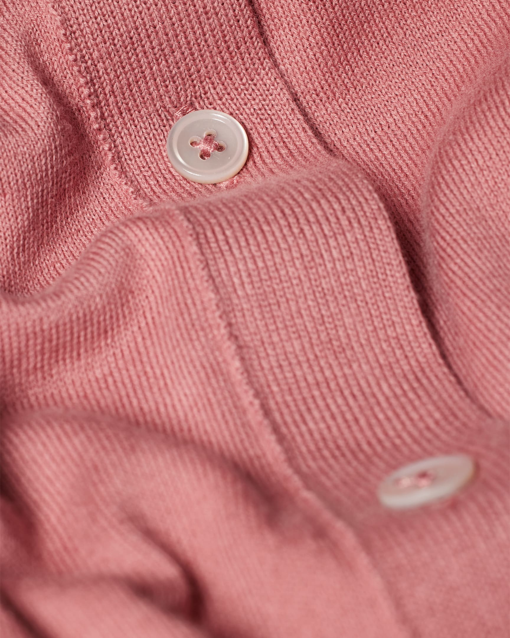 Women's Knitted Dusky Pink Organic Cotton Cardigan