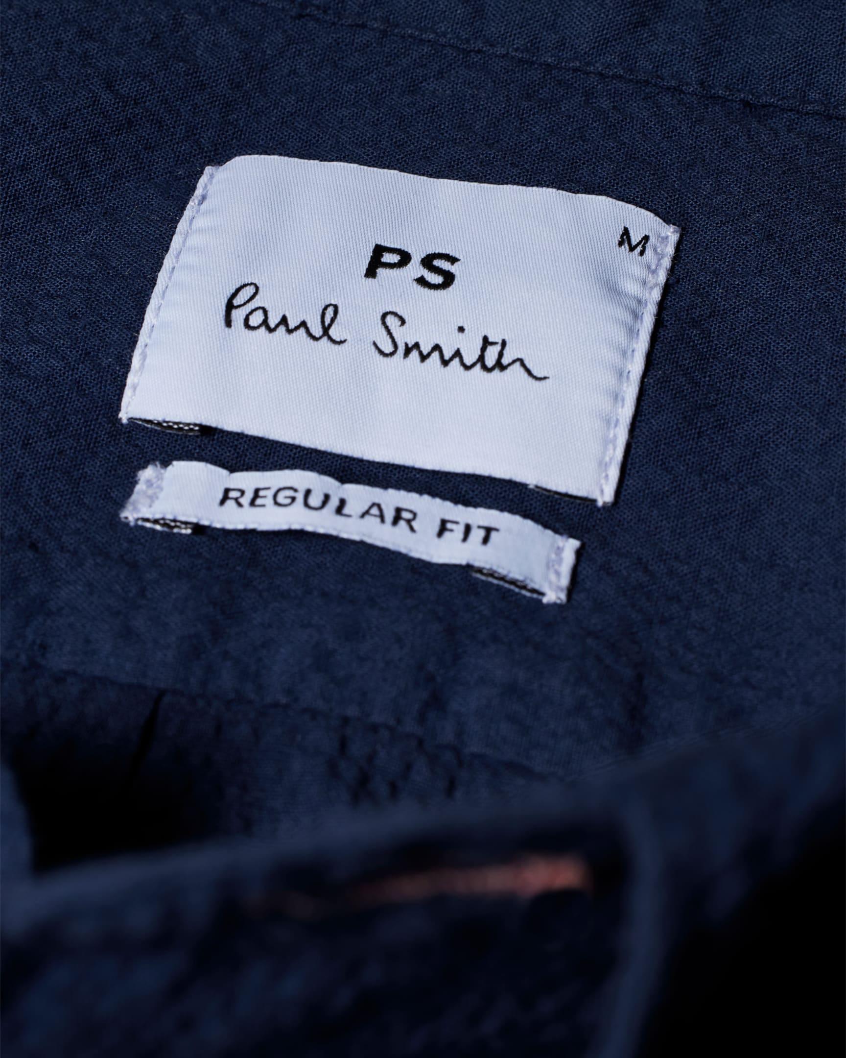 Navy Stretch-Cotton Seersucker Shirt