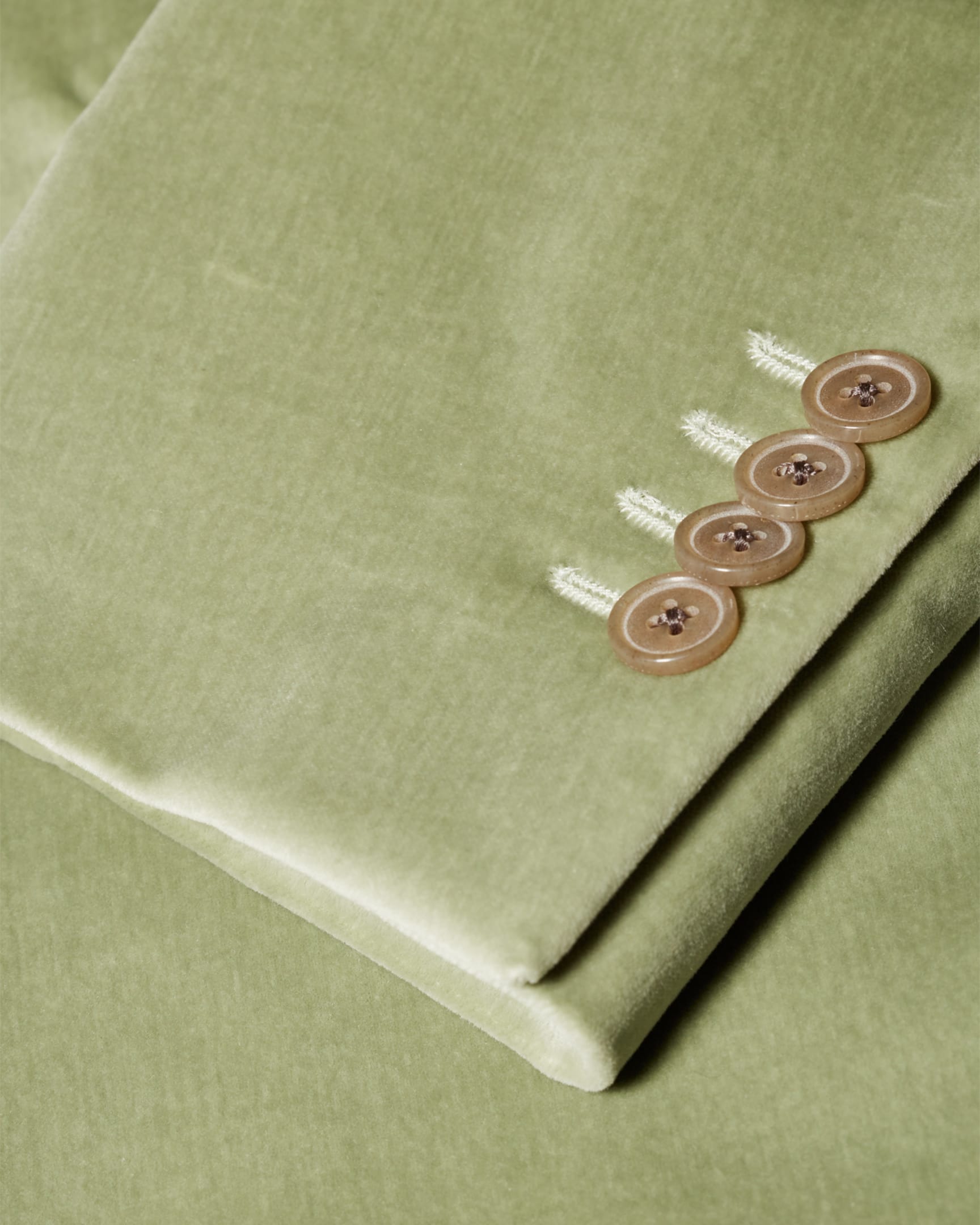 The Soho - Tailored-Fit Pistachio Velvet Blazer