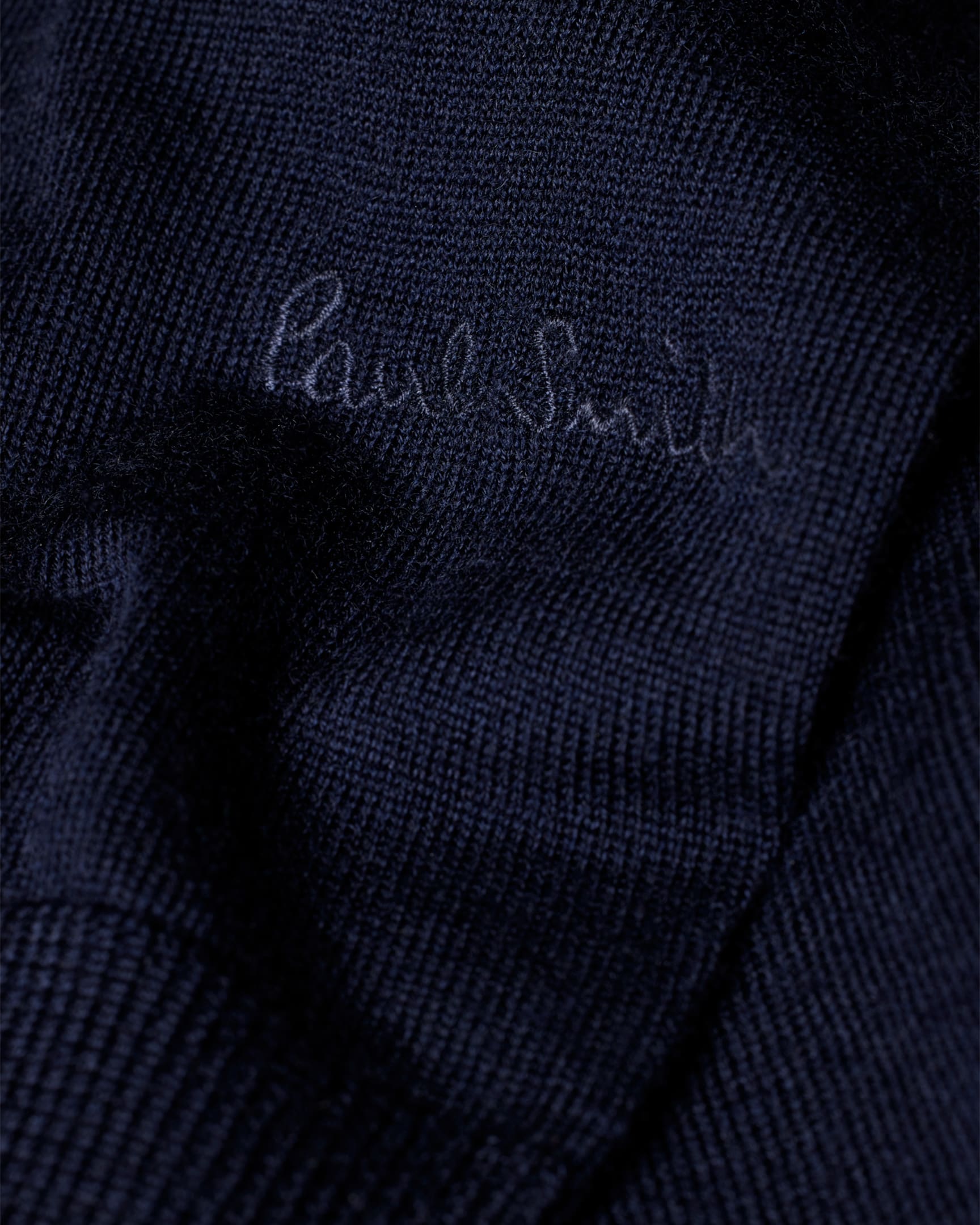 Men's Navy Merino V-Neck Sweater