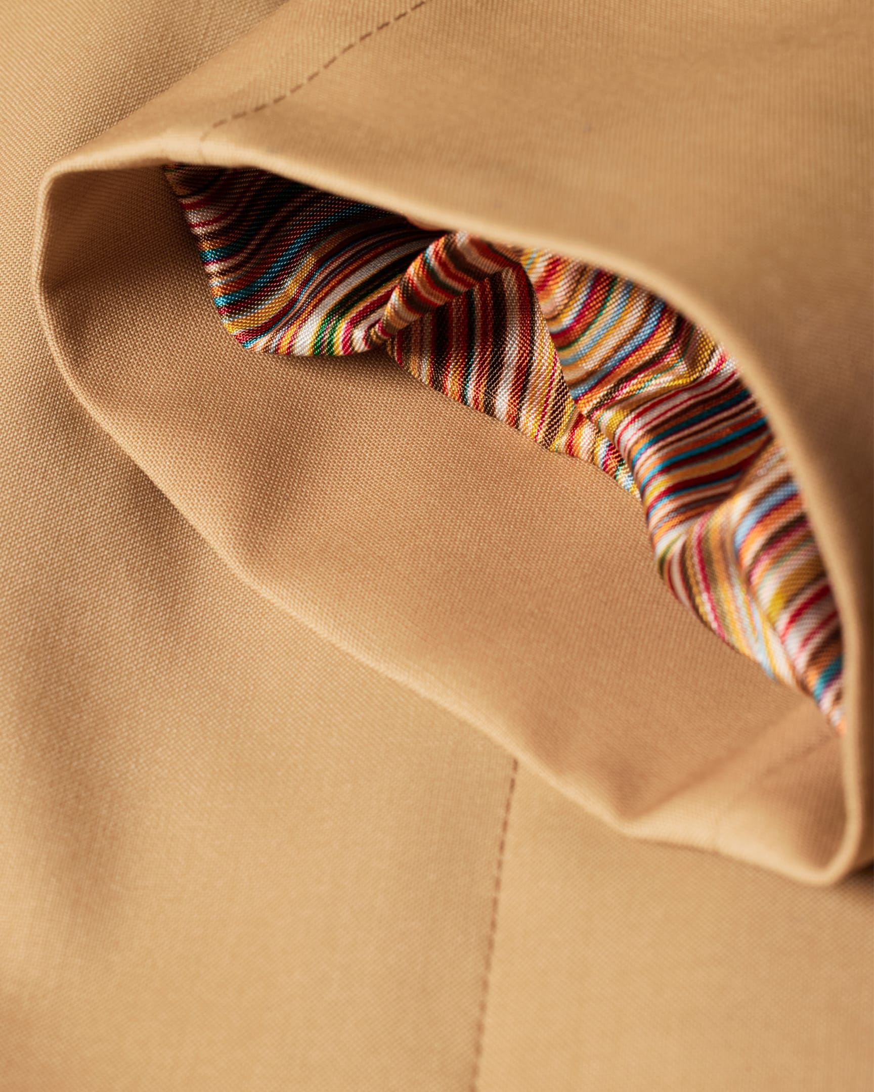 Women's Camel Wool Belted Trench Coat