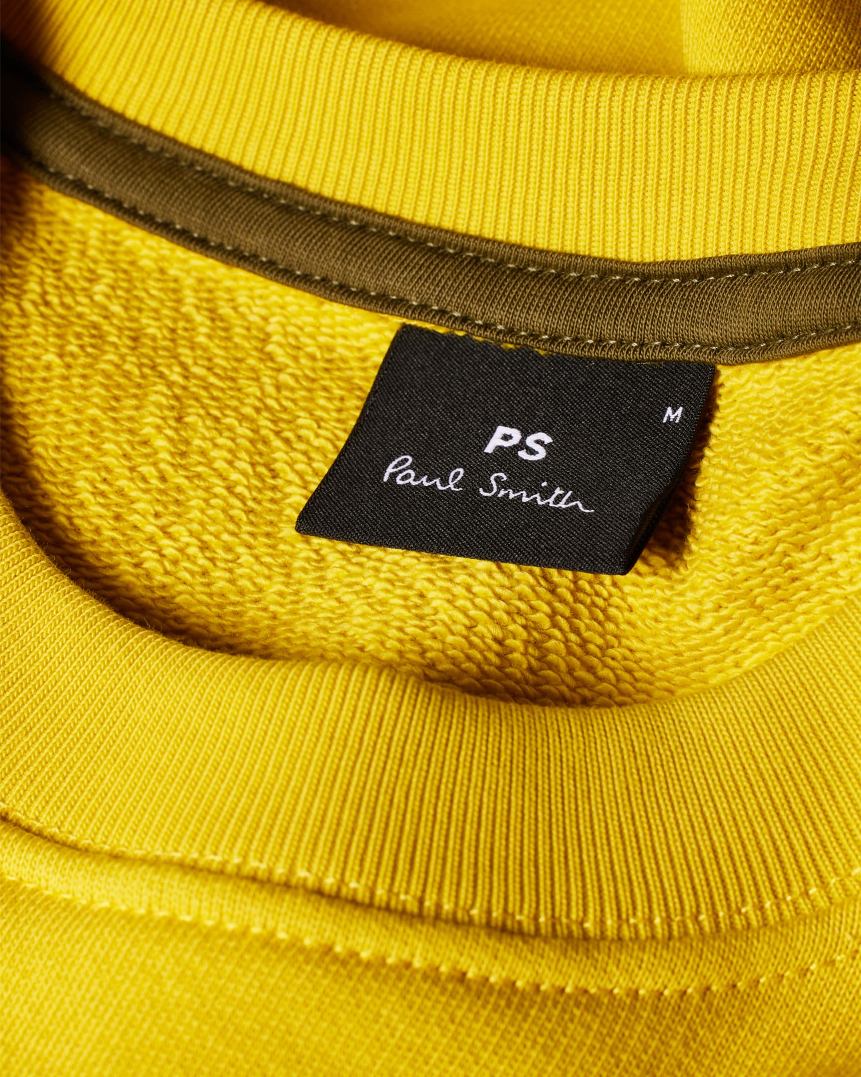 Men's Yellow Chartreuse Zebra Logo Organic Cotton Sweatshirt