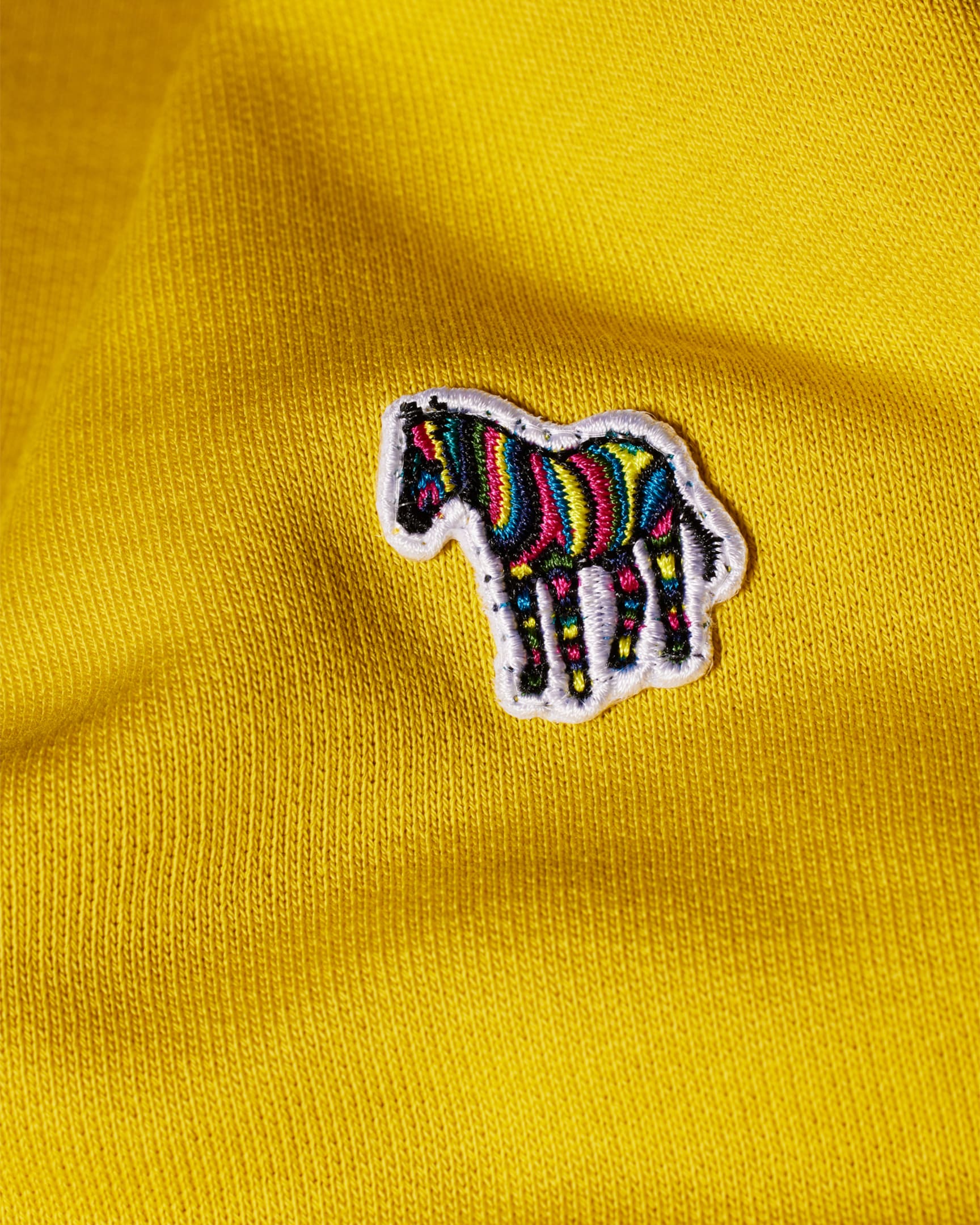 Men's Yellow Chartreuse Zebra Logo Organic Cotton Sweatshirt