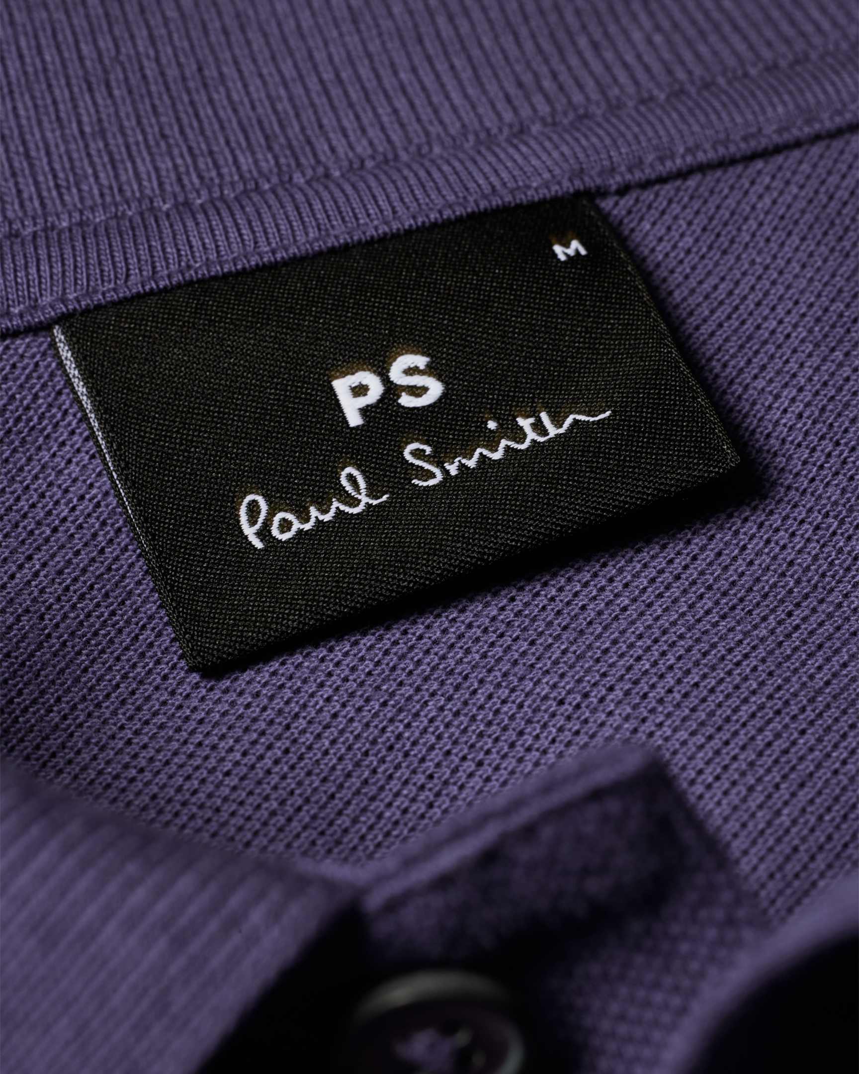 Men's Slim-Fit Dark Cobalt Zebra Logo Polo Shirt With Cream Tipping