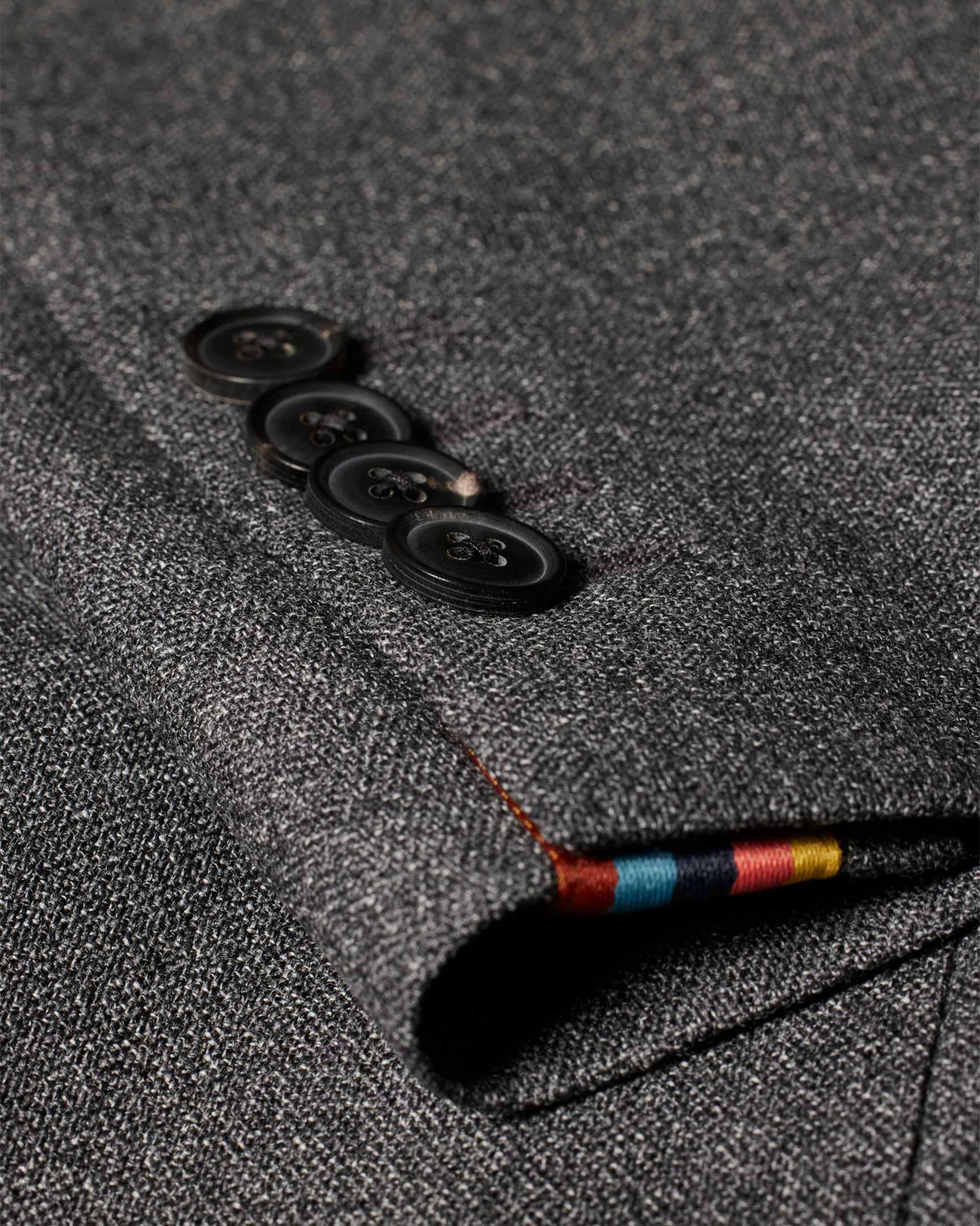 Men's Grey Marl Two-Ply Merino Wool Suit