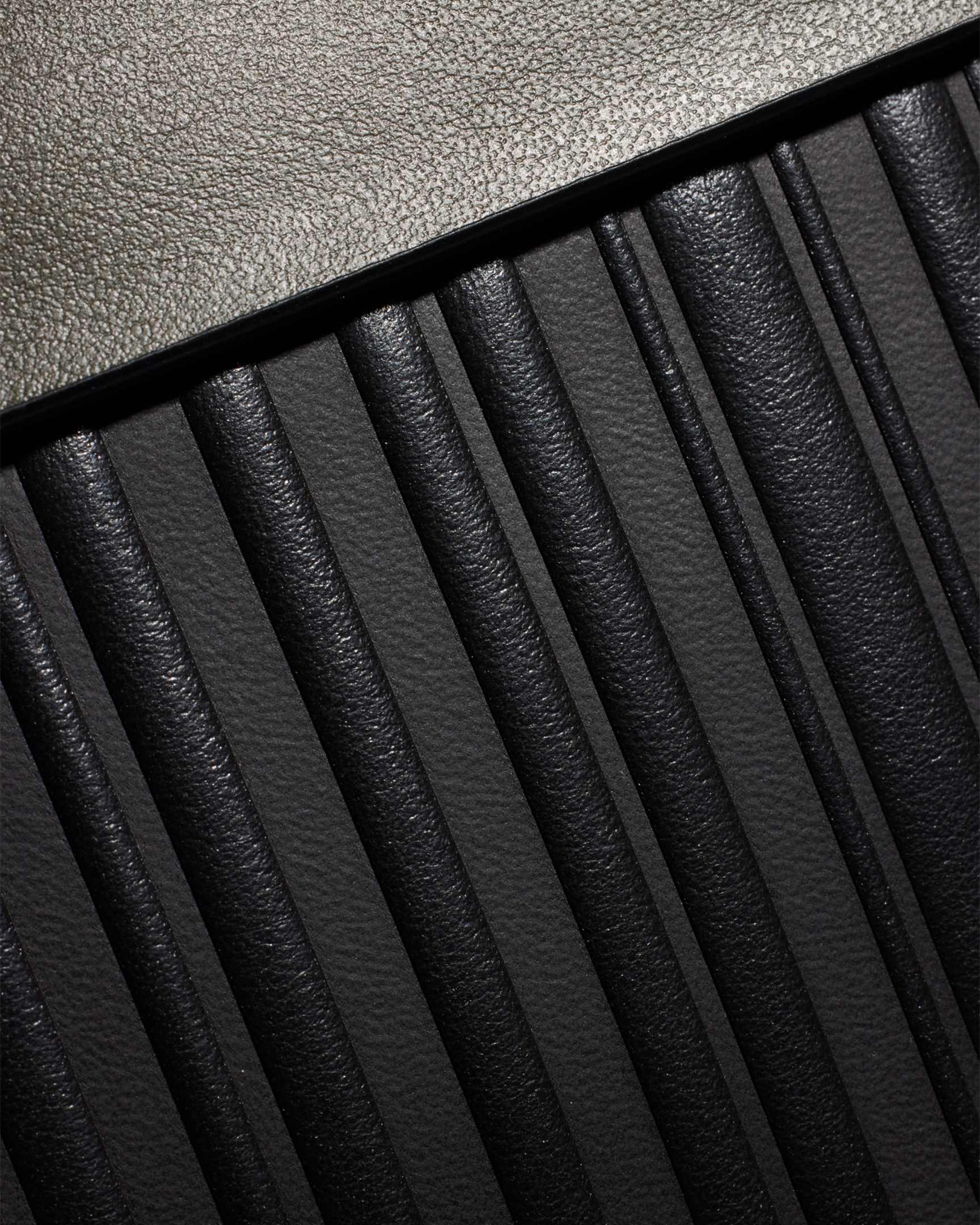 Khaki 'Shadow Stripe' Leather Slim Folio