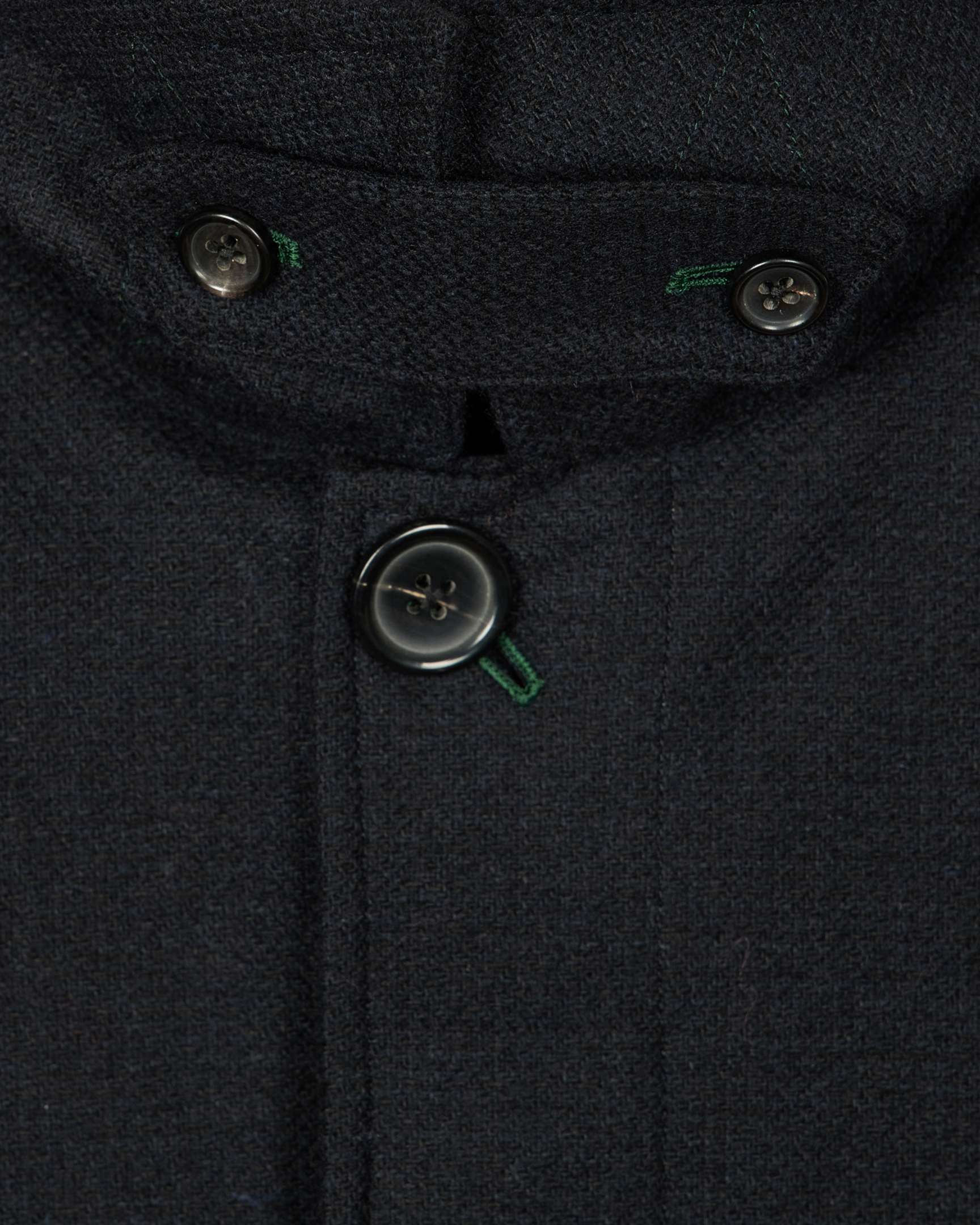 Men's Navy Wool Mac with Water-Resistant Membrane