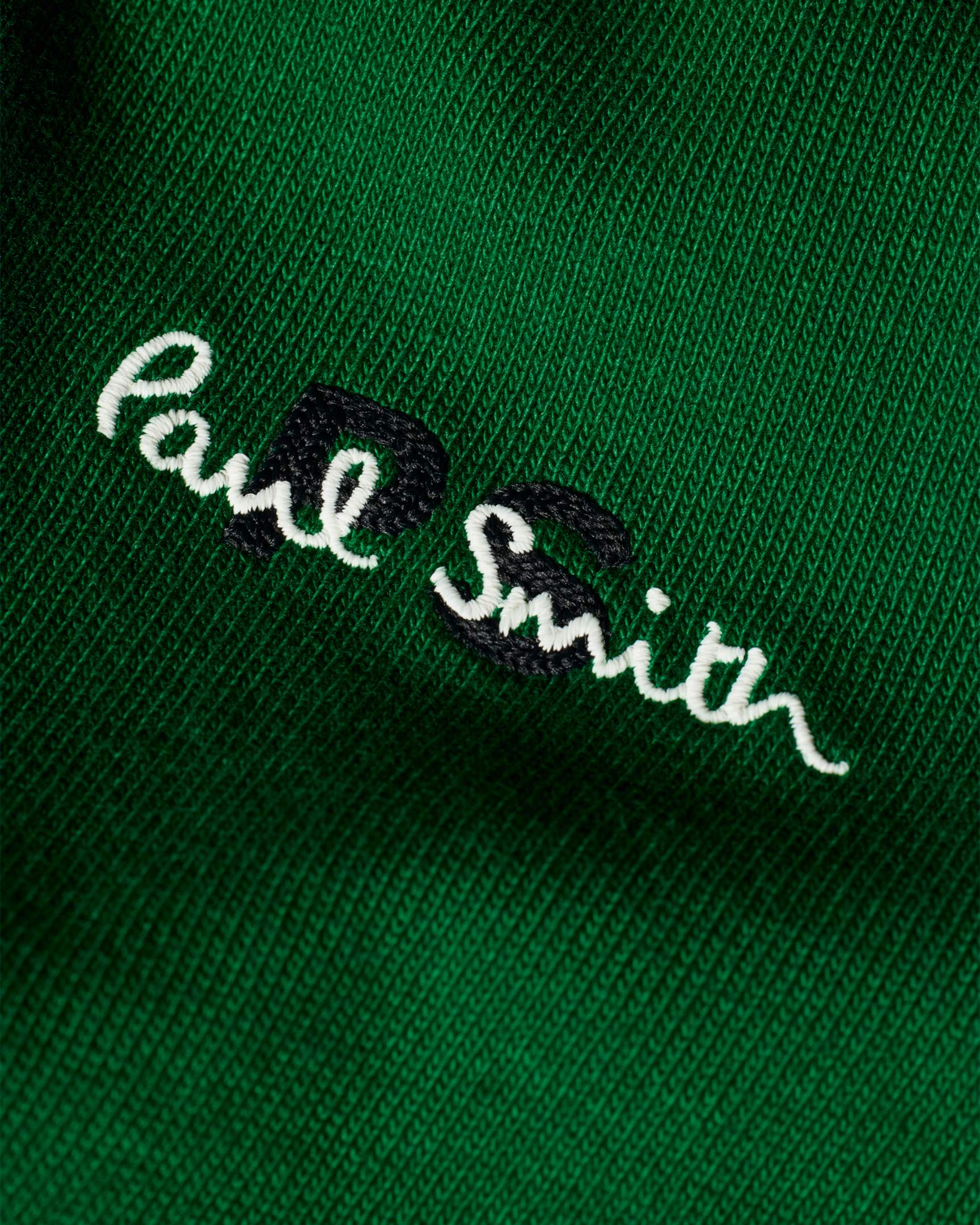 Men's Green Embroidered PS Logo T-Shirt