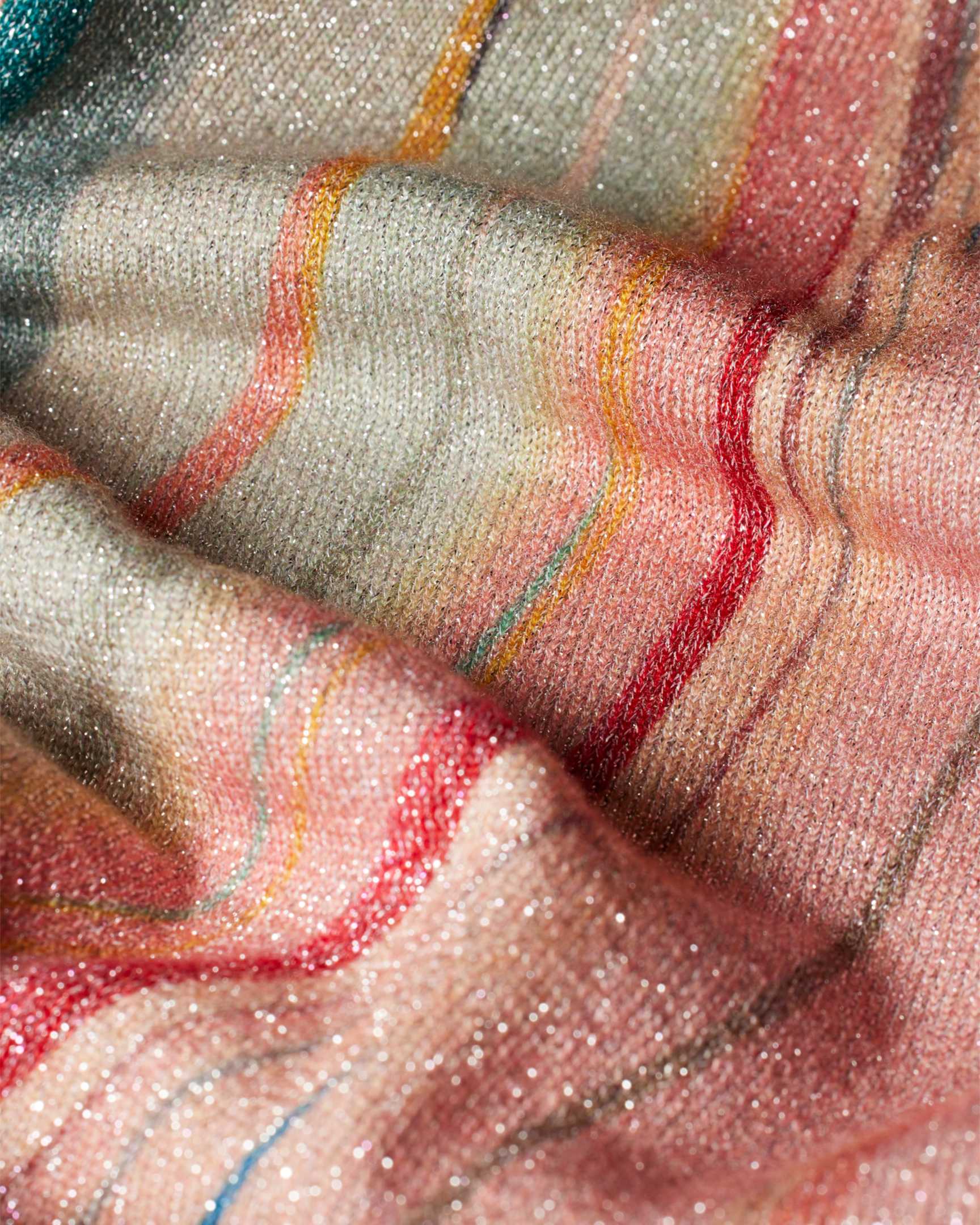 Women's Glitter 'Swirl' Wool-Blend Turtle Neck Sweater