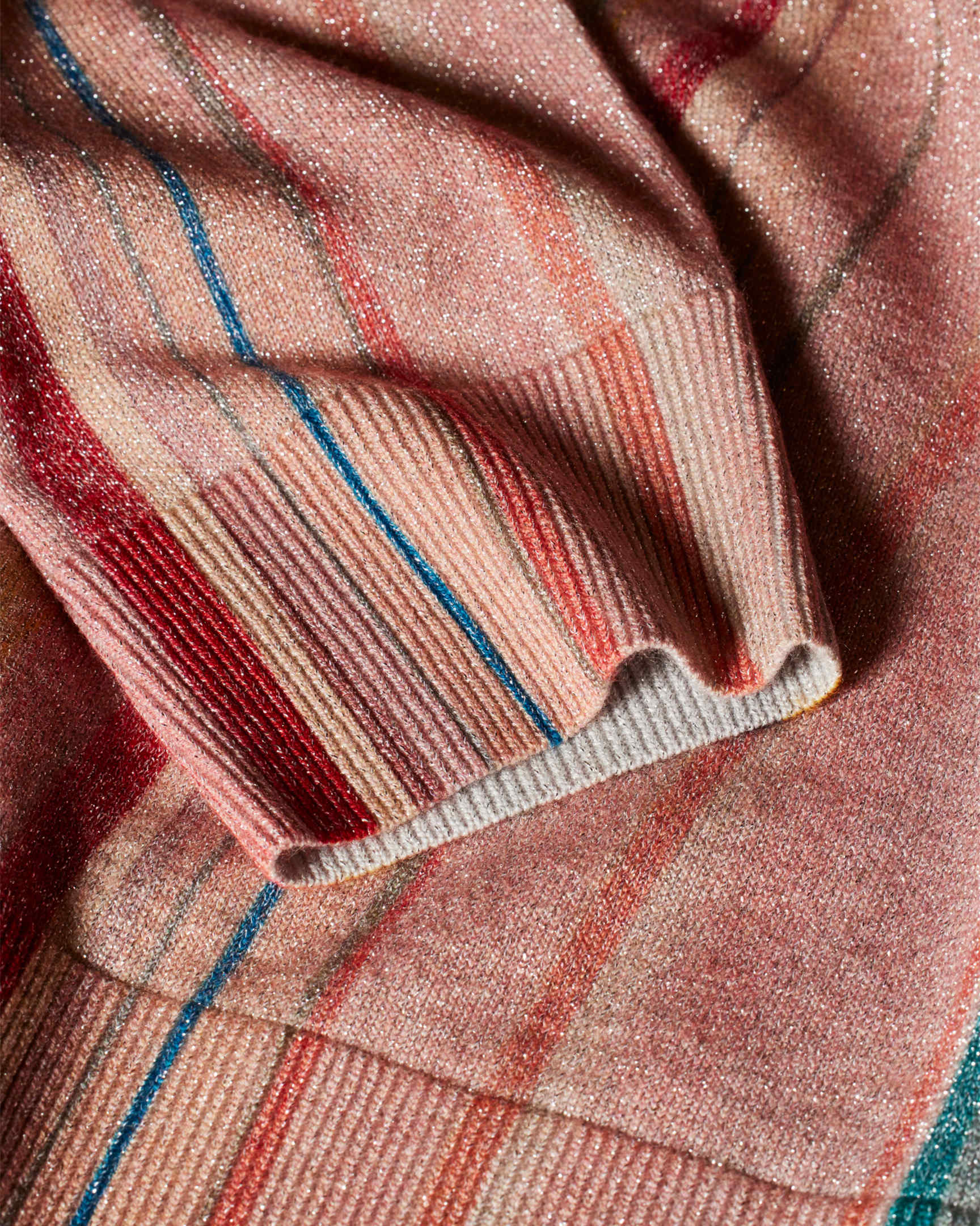 Women's Glitter 'Swirl' Wool-Blend Turtle Neck Sweater