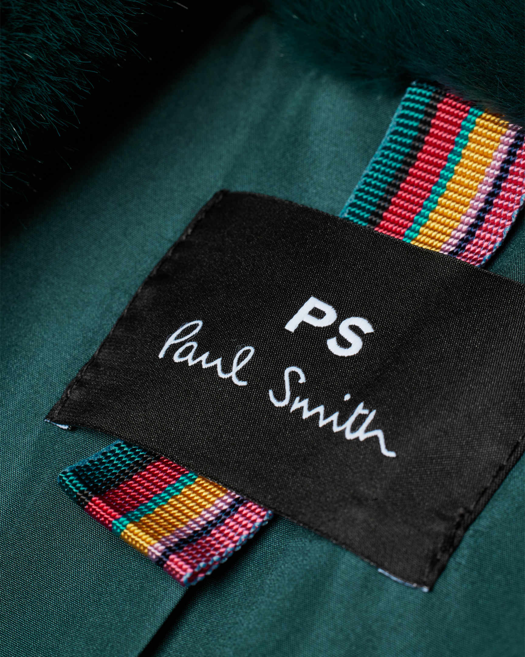 Women's Teal and Peacock Blue Faux Fur Colourblock Coat