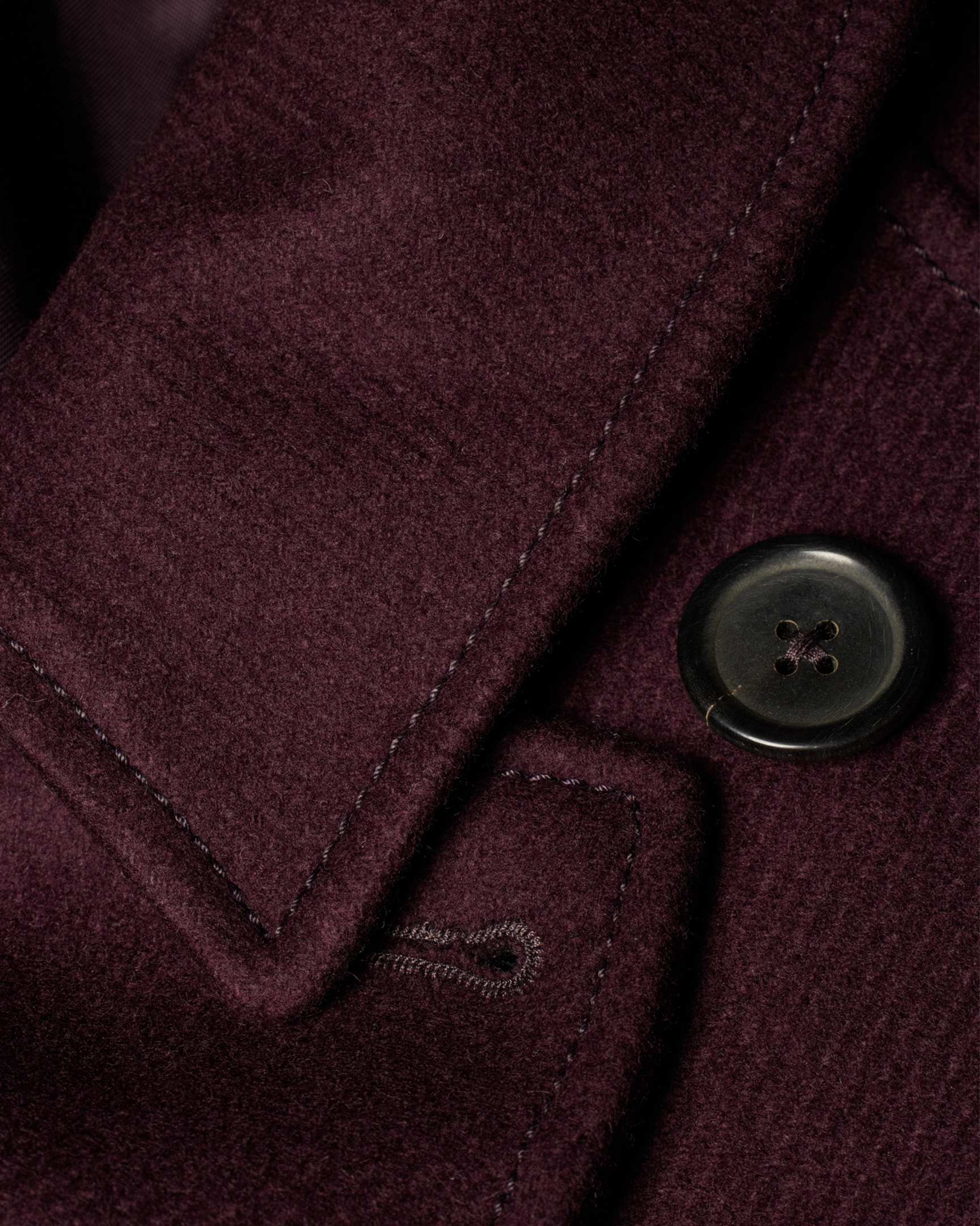 Women's Purple Wool-Cashmere Blend Cropped Cocoon Jacket