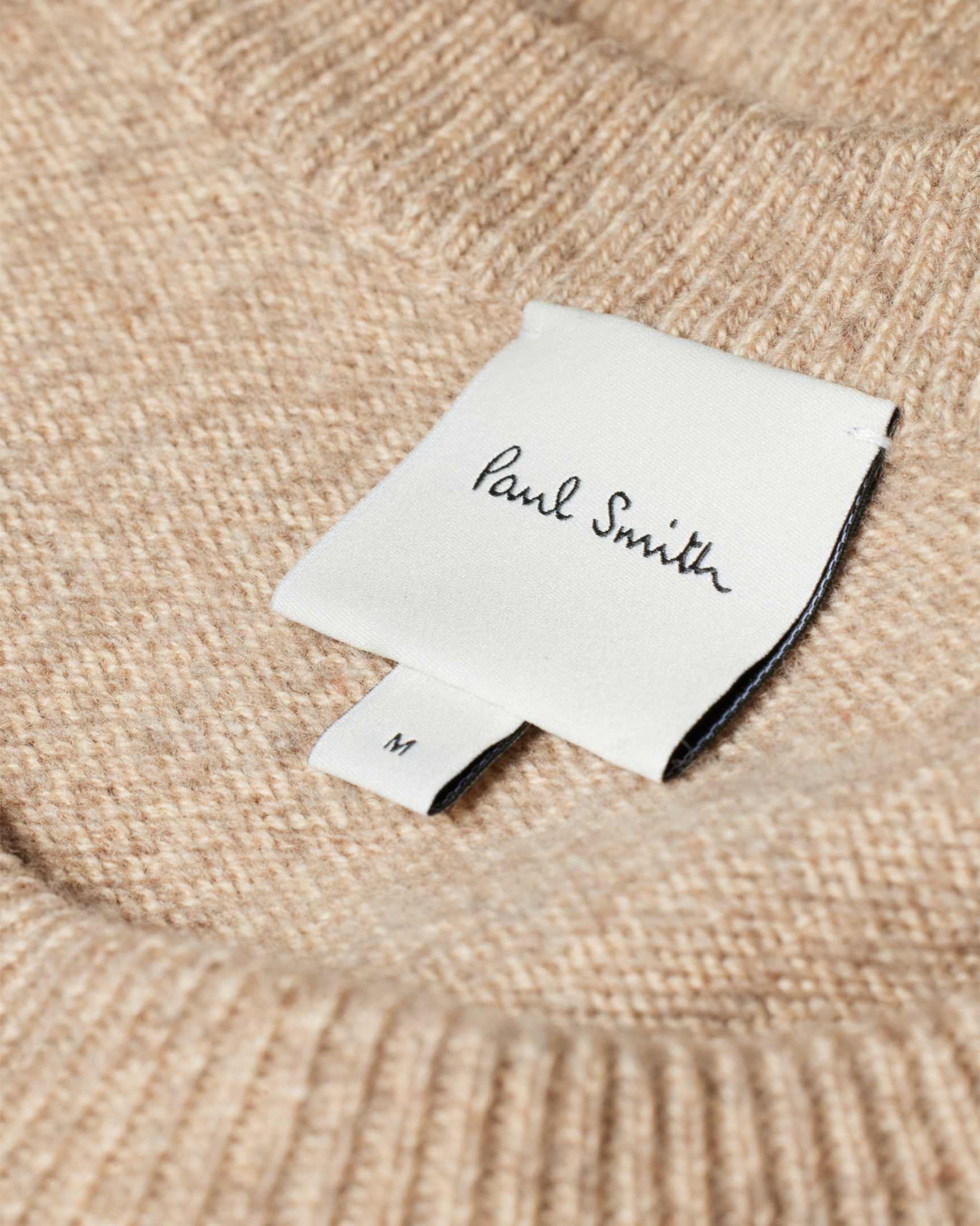 Men's Ecru Marl 'Palm Tree' Merino Wool Sweater