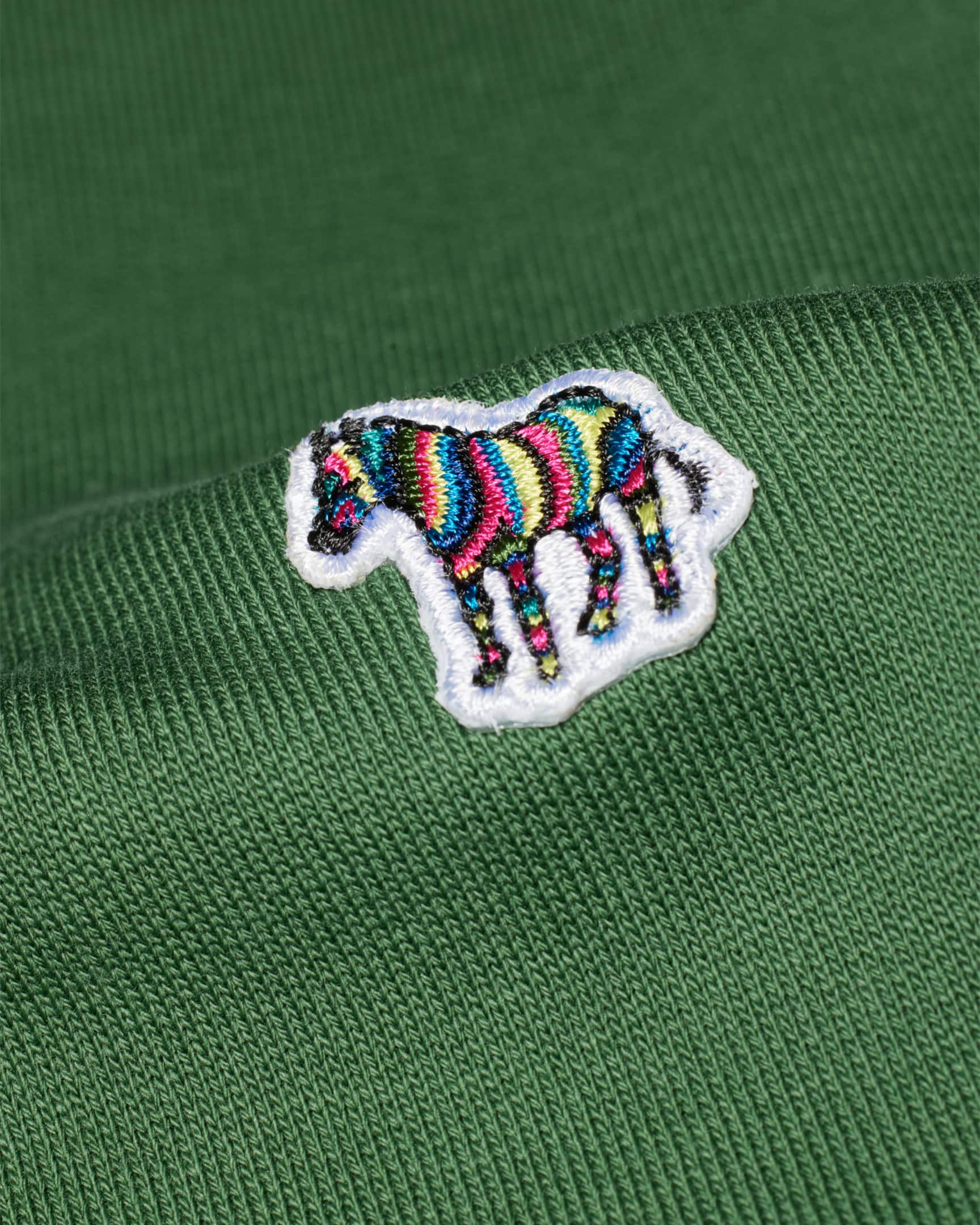 Men's Forest Green Zebra Logo Organic Cotton Sweatshirt