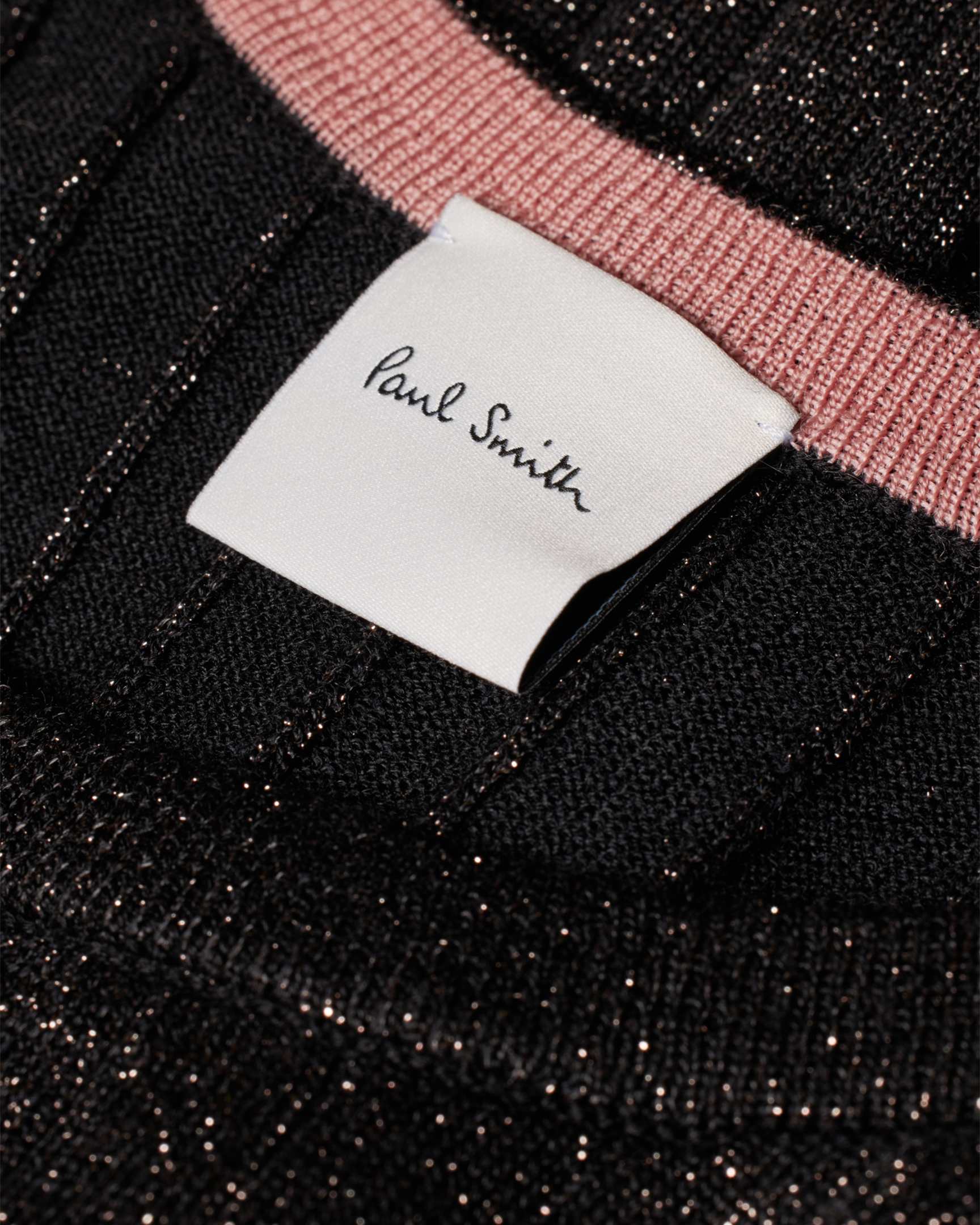 Women's Black Knitted Glitter Vest Top