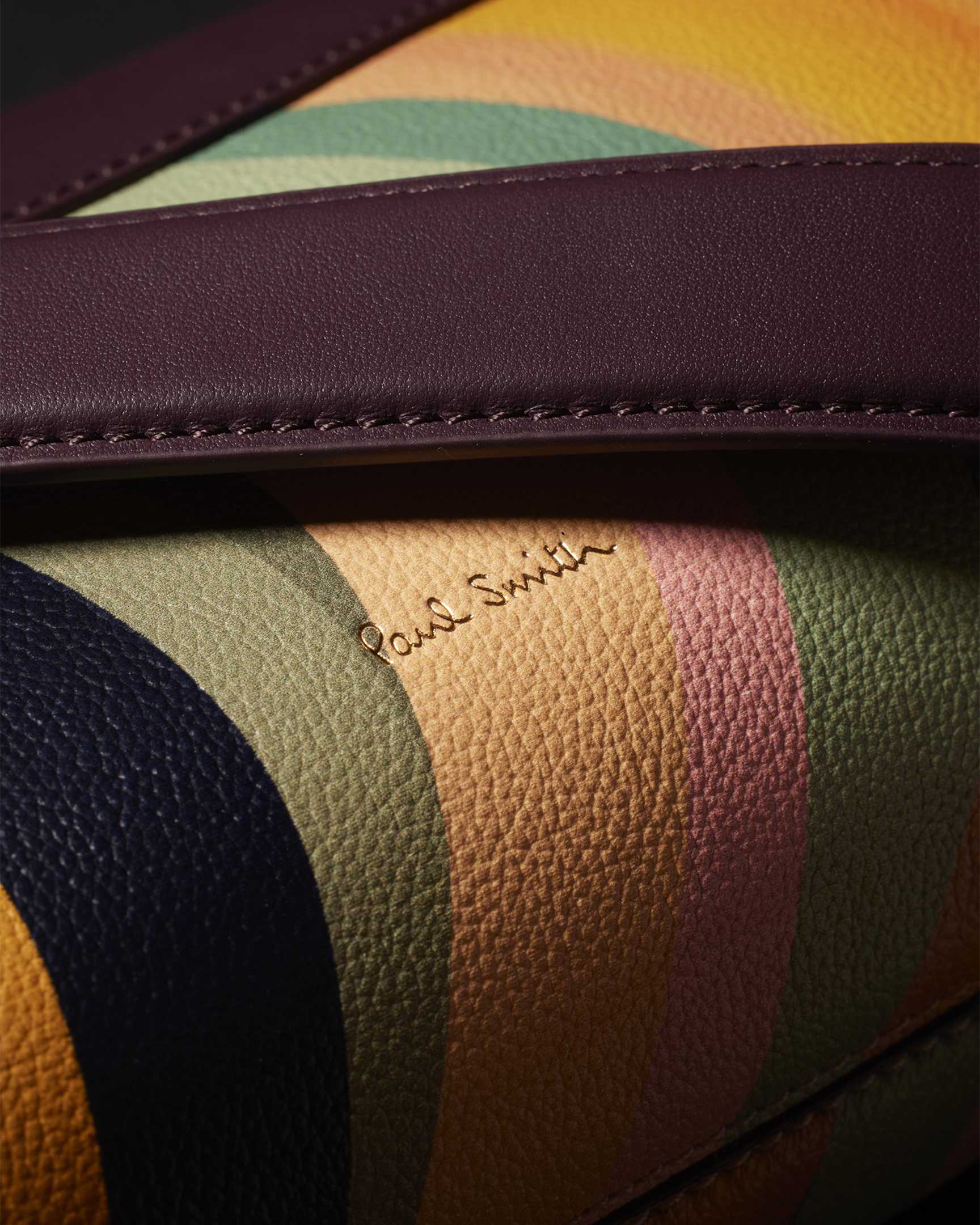 Women's 'Dusky Swirl' Leather Shoulder Bag