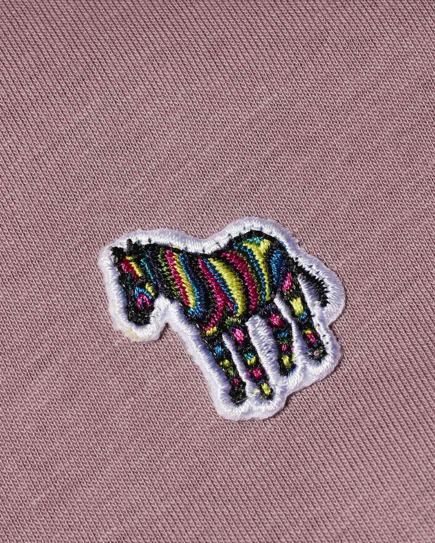 Men's Powder Pink Organic Cotton Zebra Logo T-Shirt