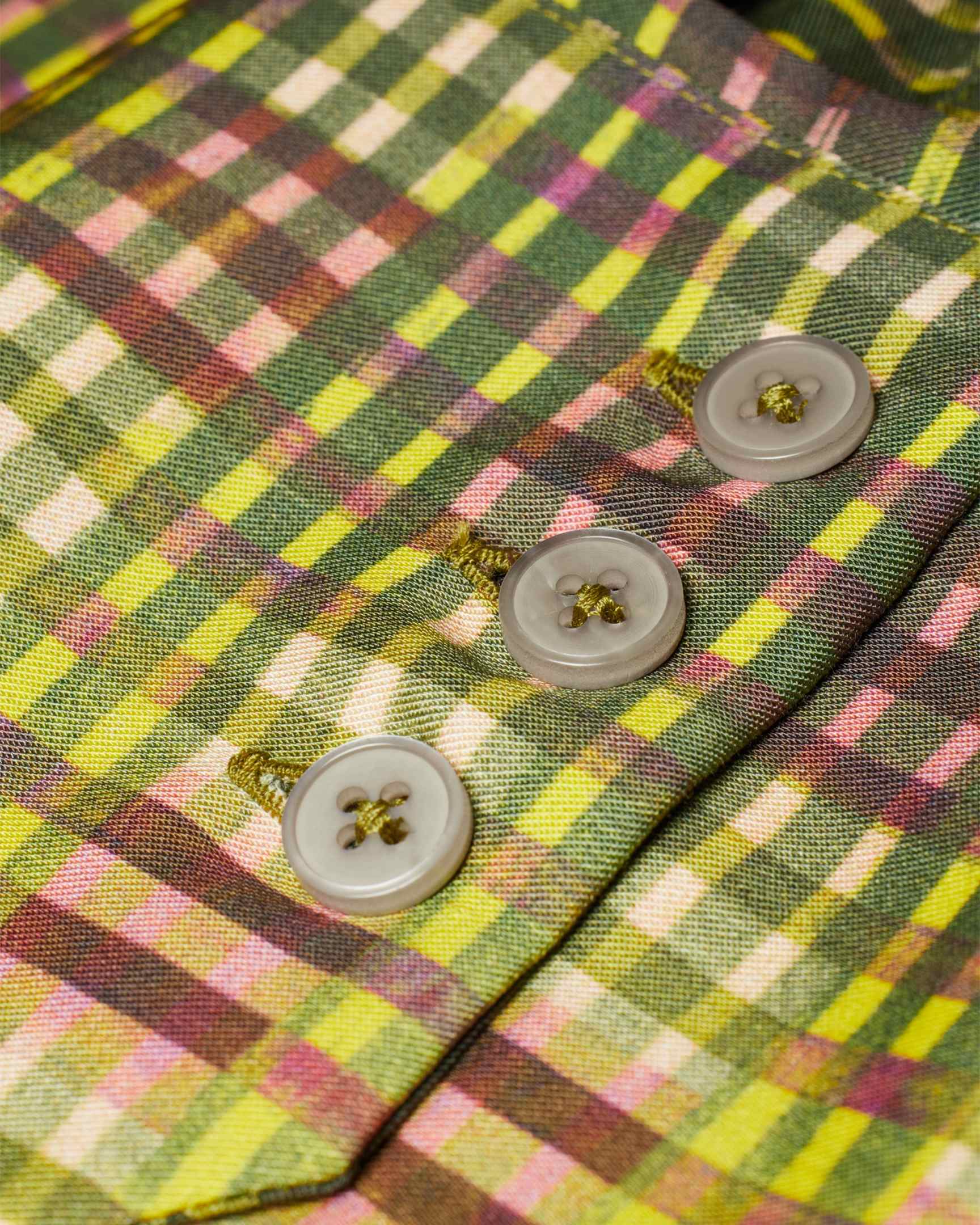 Women's Yellow and Black Check Shirt