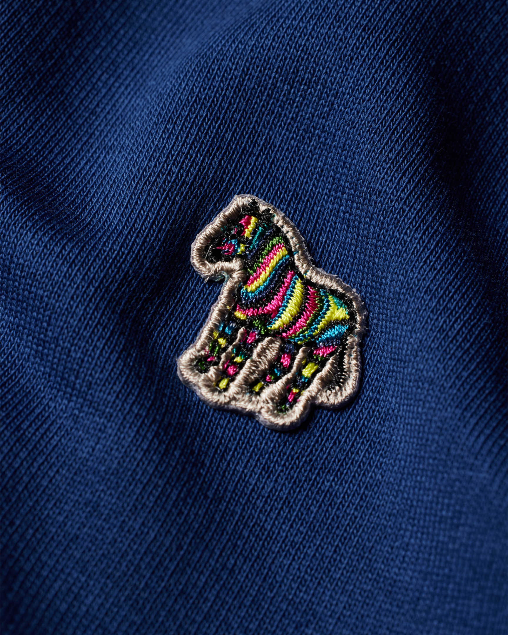 Men's Royal Blue Zebra Logo Organic Cotton Hoodie