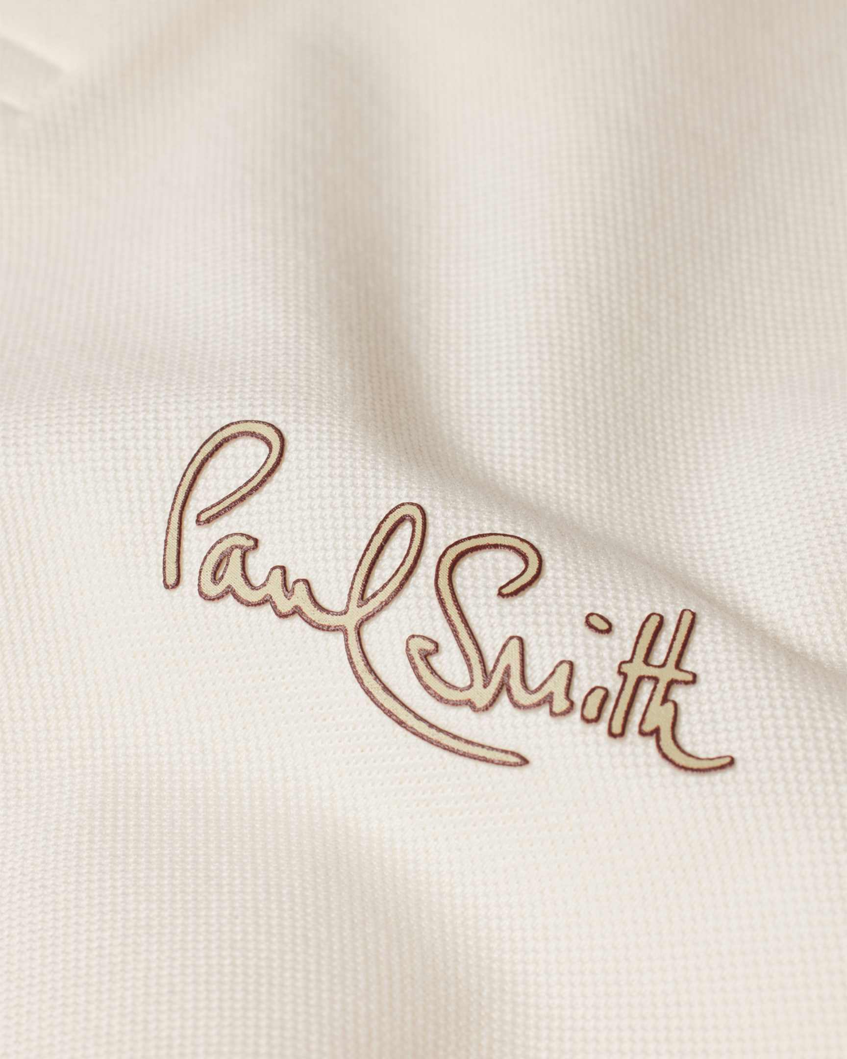 Men's White Cotton Signature Logo Polo Shirt