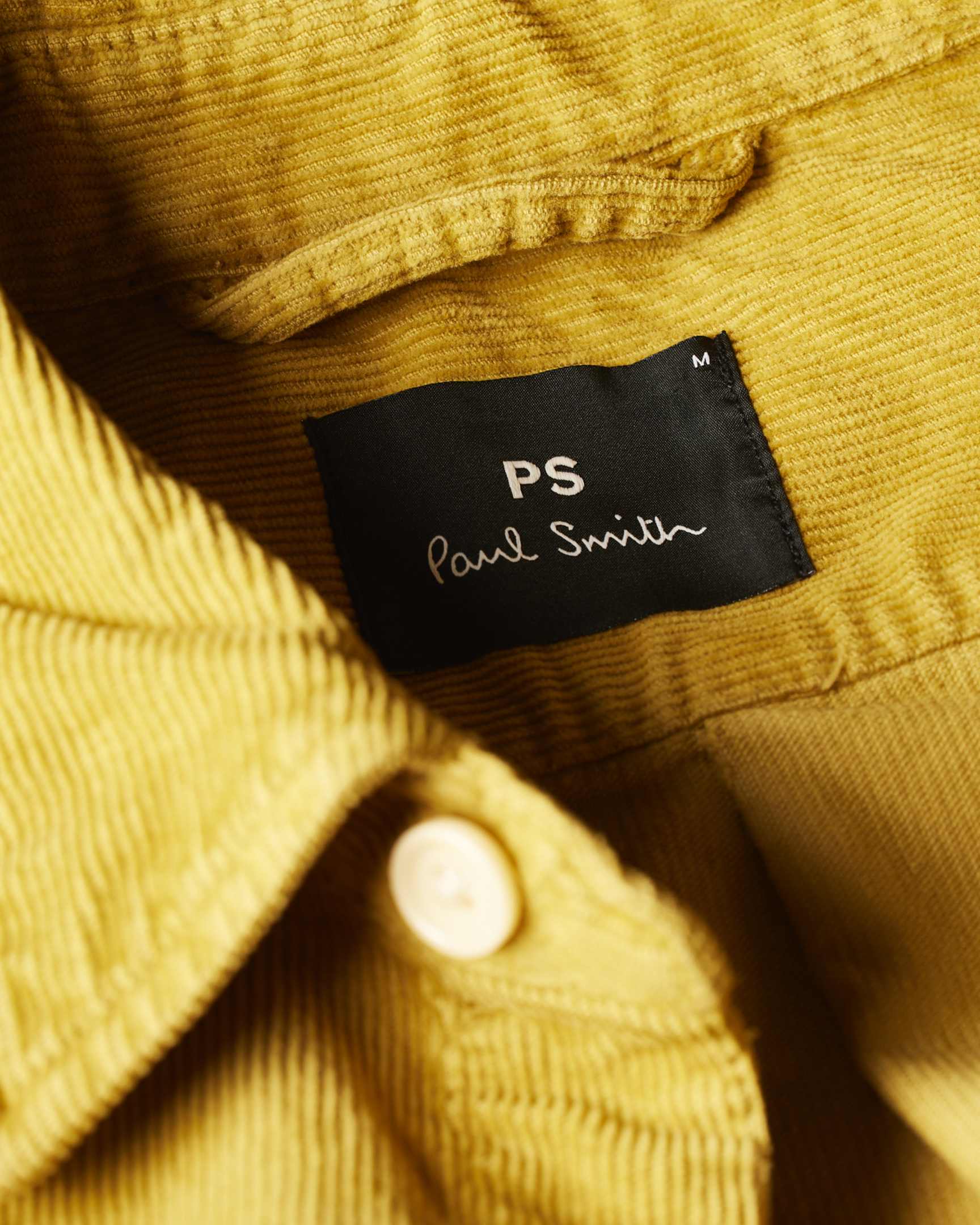Men's Mustard Yellow Organic-Cotton Corduroy Overshirt