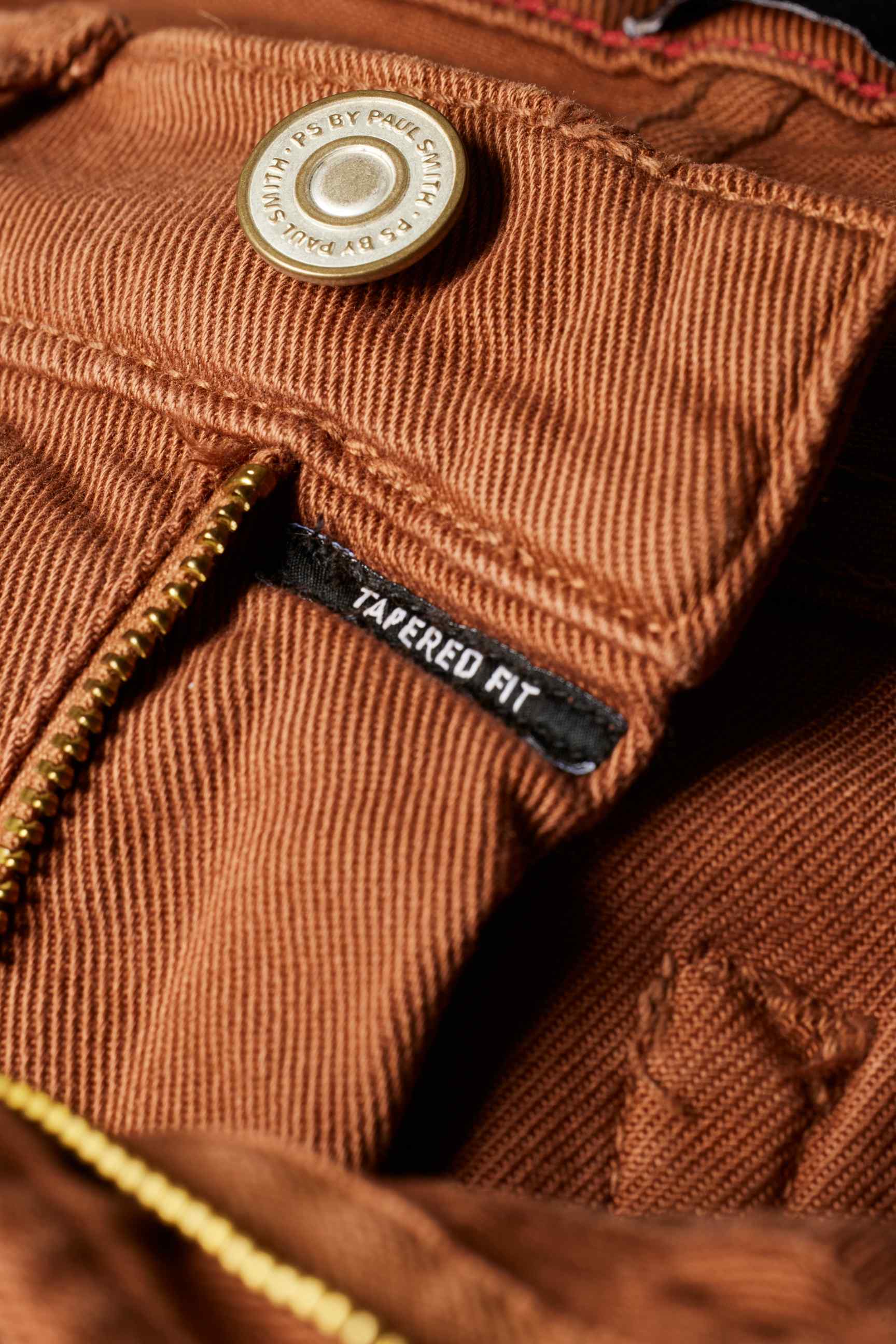 Men's Tapered-Fit Rust Garment-Dyed Organic Cotton-Stretch Jeans