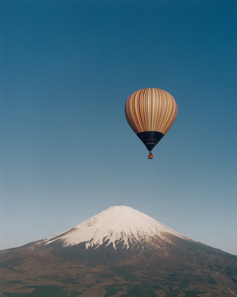 Paul Smith | Our Signature Stripe Balloon Takes Flight Near Mount Fuji