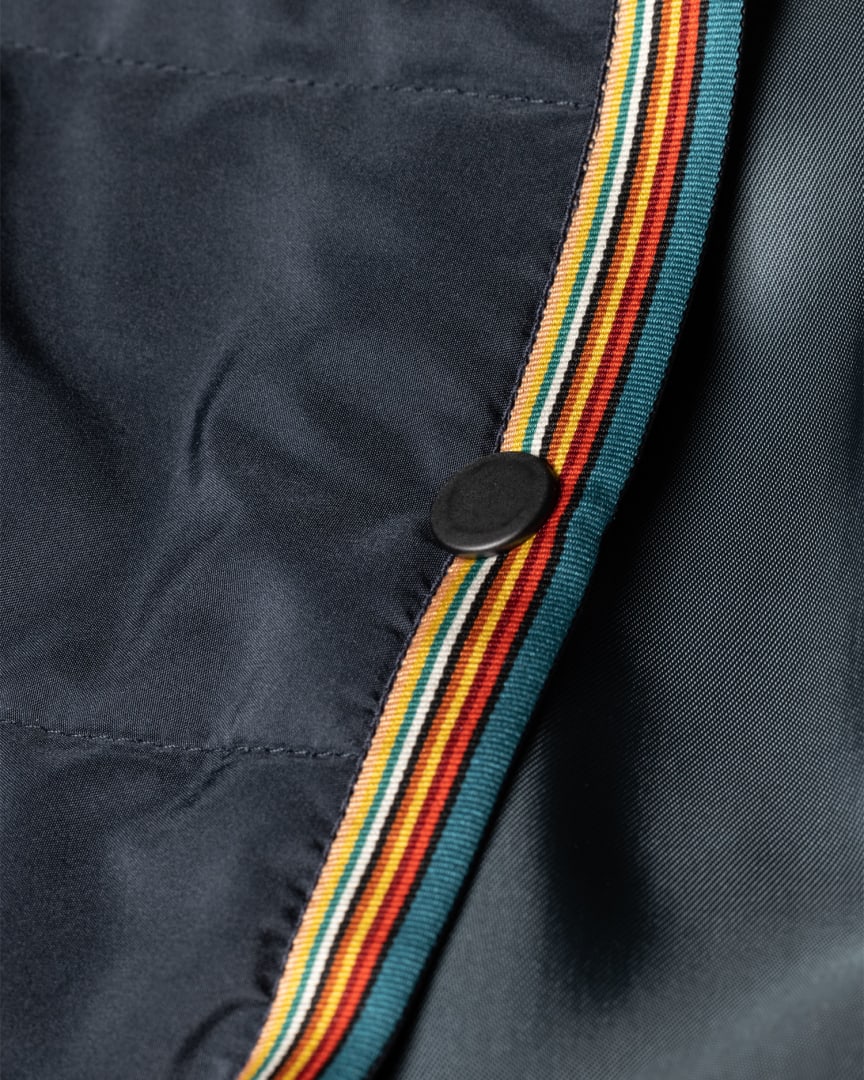 Navy 'Storm System' Wool Mac With Detachable Gilet