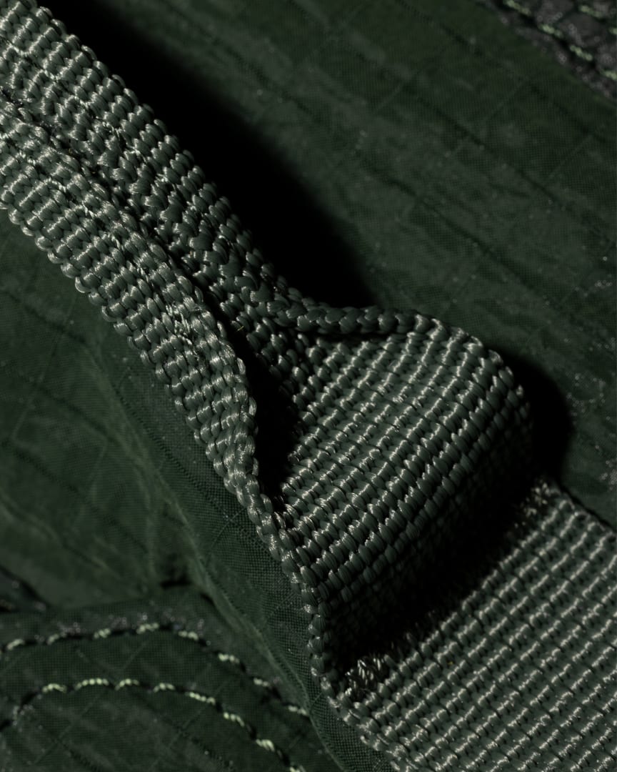 Men's Dark Green Nylon Ripstop Backpack