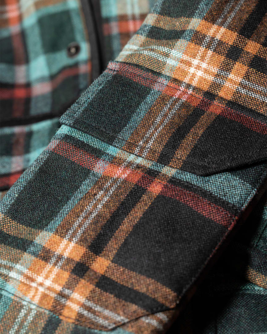 Men's Teal Checked Wool Jacket