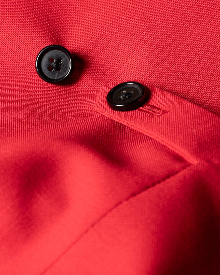 Men's Red Fresco Wool Waistcoat