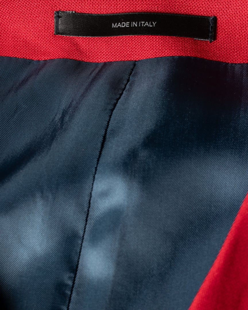 Men's Red Fresco Wool Waistcoat