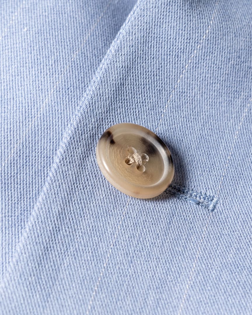 Men's Light Blue Overdyed Pinstripe Suit