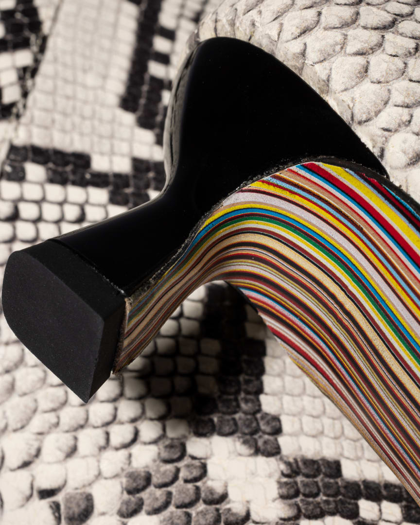 Women's Cream Snake Print 'Sarita' Boots