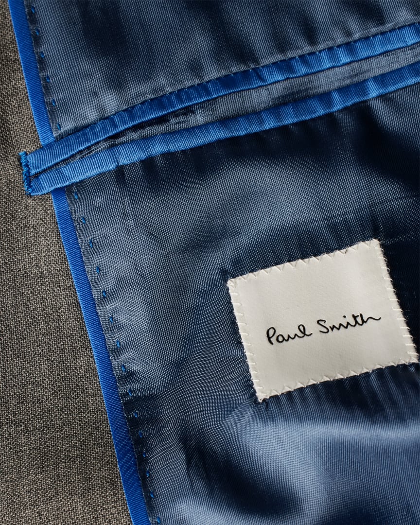 Tailored-Fit Grey Fresco Wool Double-Breasted Suit