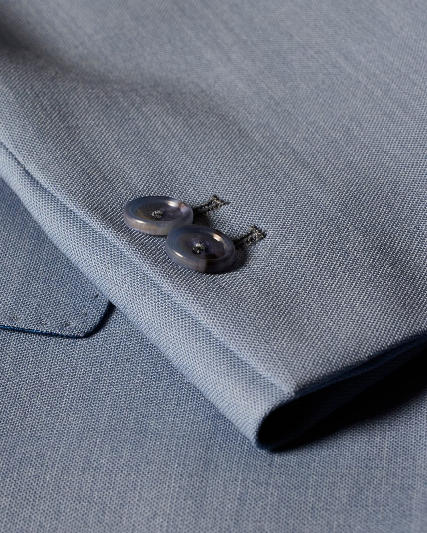 Tailored-Fit Blue Fresco Wool Suit